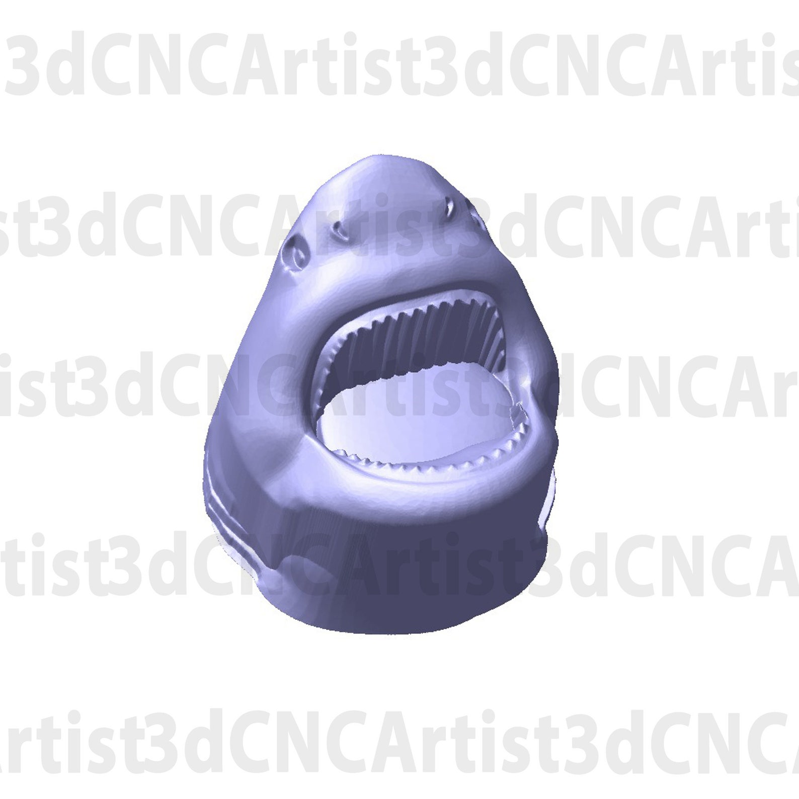 Shark Head STL File for 3d Printing, Laser, CNC Router - 3D Printable ...