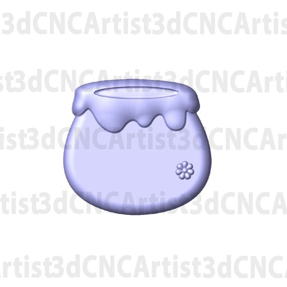 Honey Jar STL File for 3d Printing Laser CNC Router 3D | Etsy