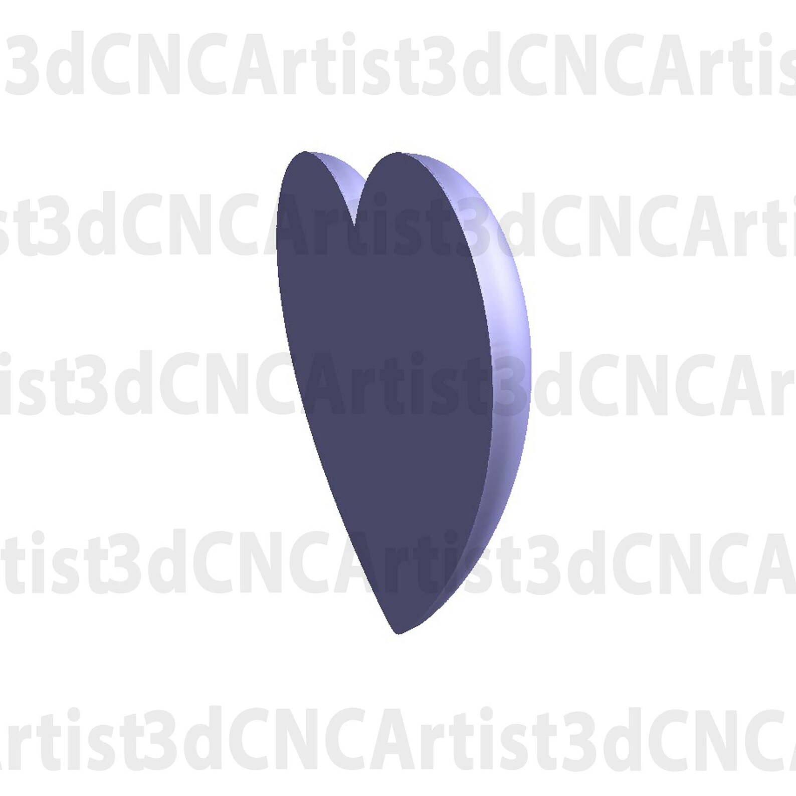 Heart STL File for 3d Printing, Laser, CNC Router 3D Printable Model ...