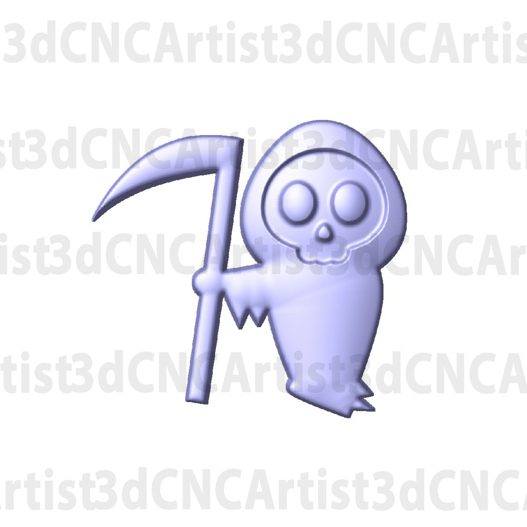 Grim Reaper STL File for 3d Printing, Laser, CNC Router - 3D Print ...