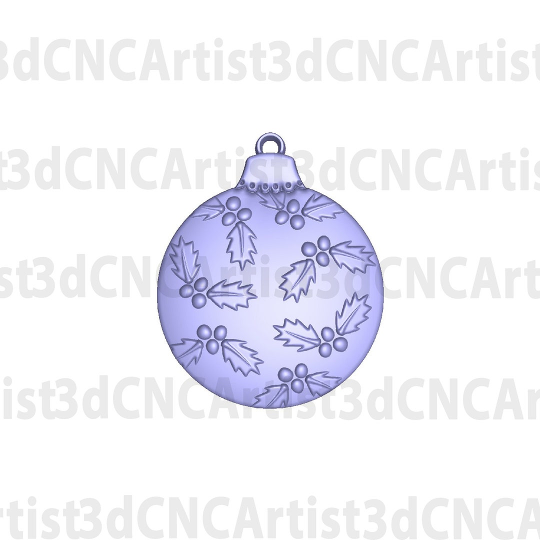Christmas Ornament STL File for 3d Printing - Laser CNC Router - 3D ...