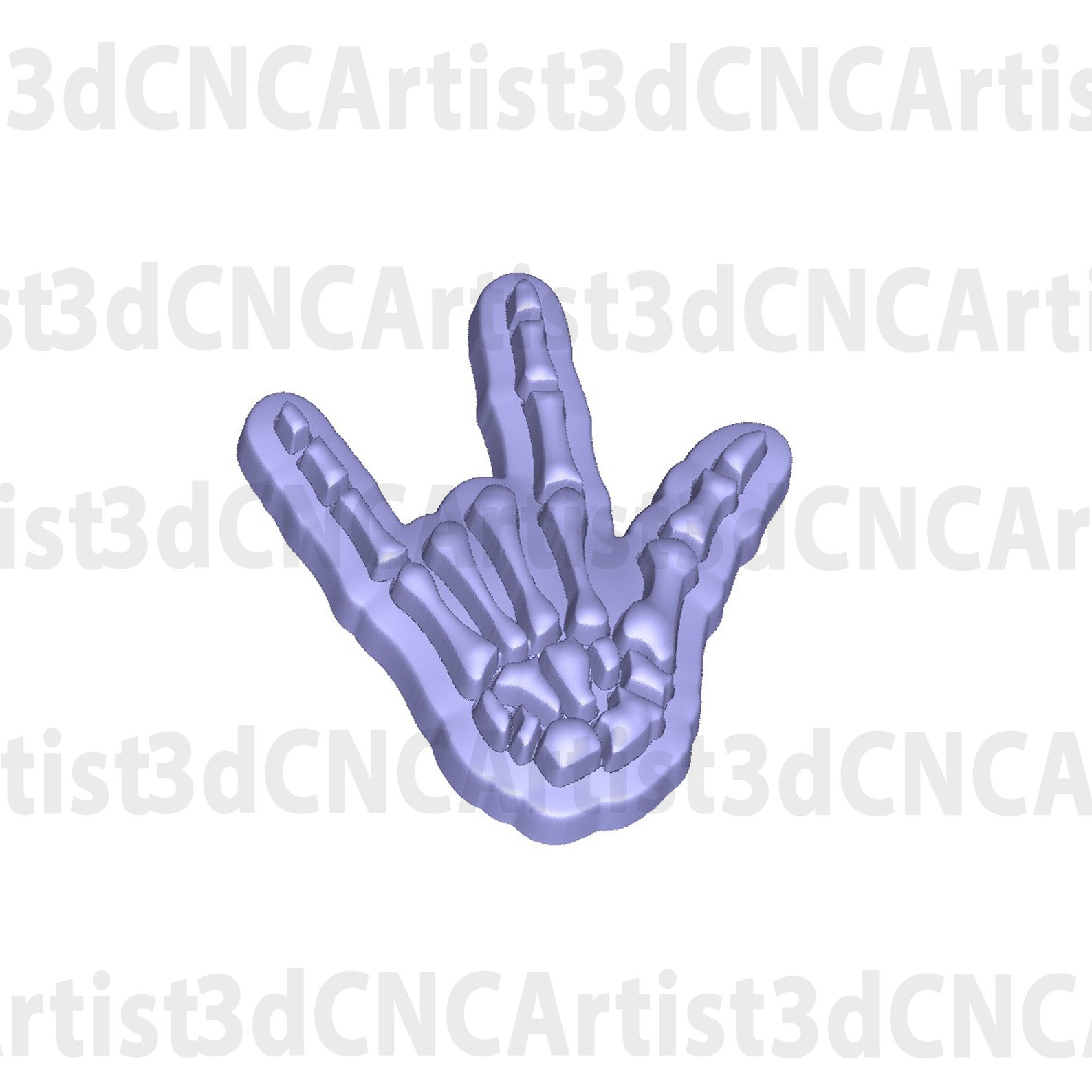 Skeleton Fingers STL File for 3d Printing Laser CNC Router 3D Printable ...