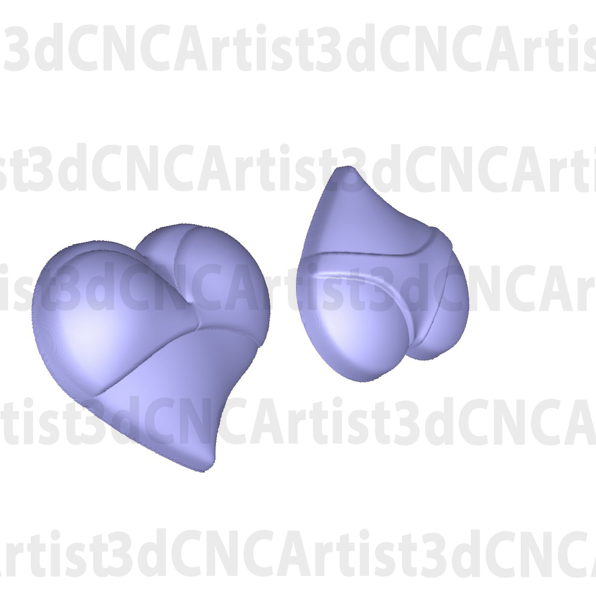 Heart STL File for 3d Printing, Laser, CNC Router - 3D Printable Model ...