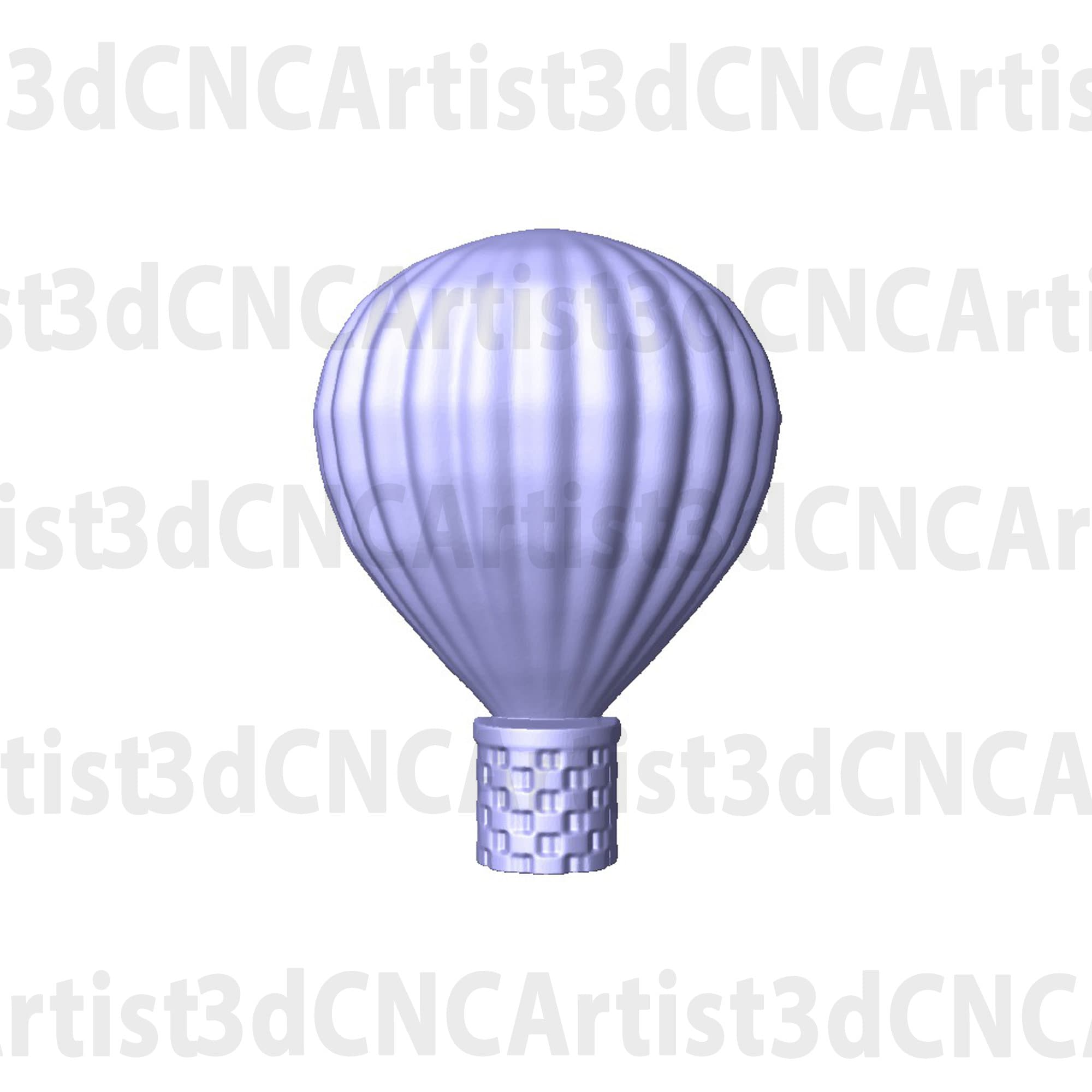 Hot Air Balloon STL File for 3d Printing, Laser, CNC Router - 3D ...