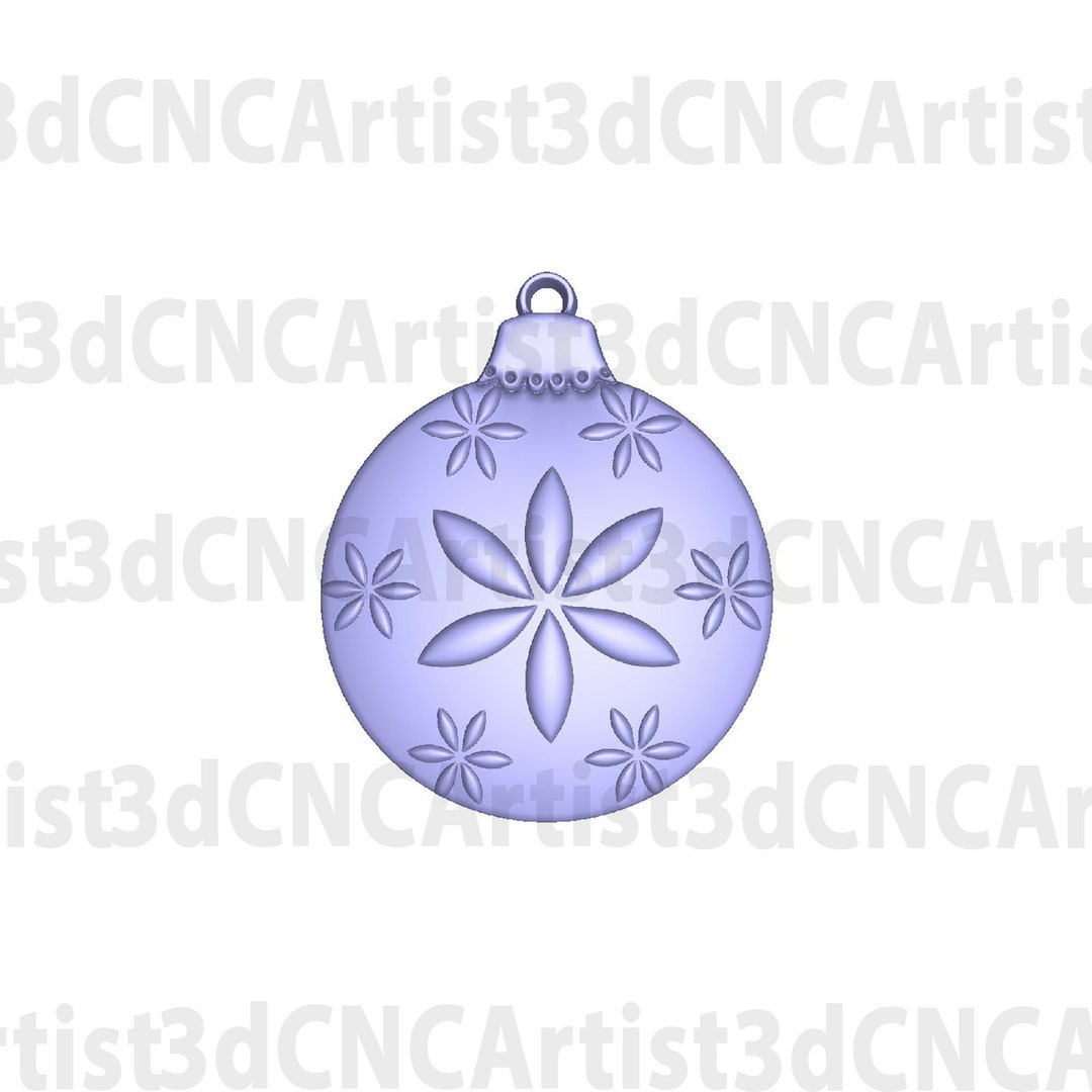 Christmas Ornament STL File for 3d Printing - Laser CNC Router - 3D ...