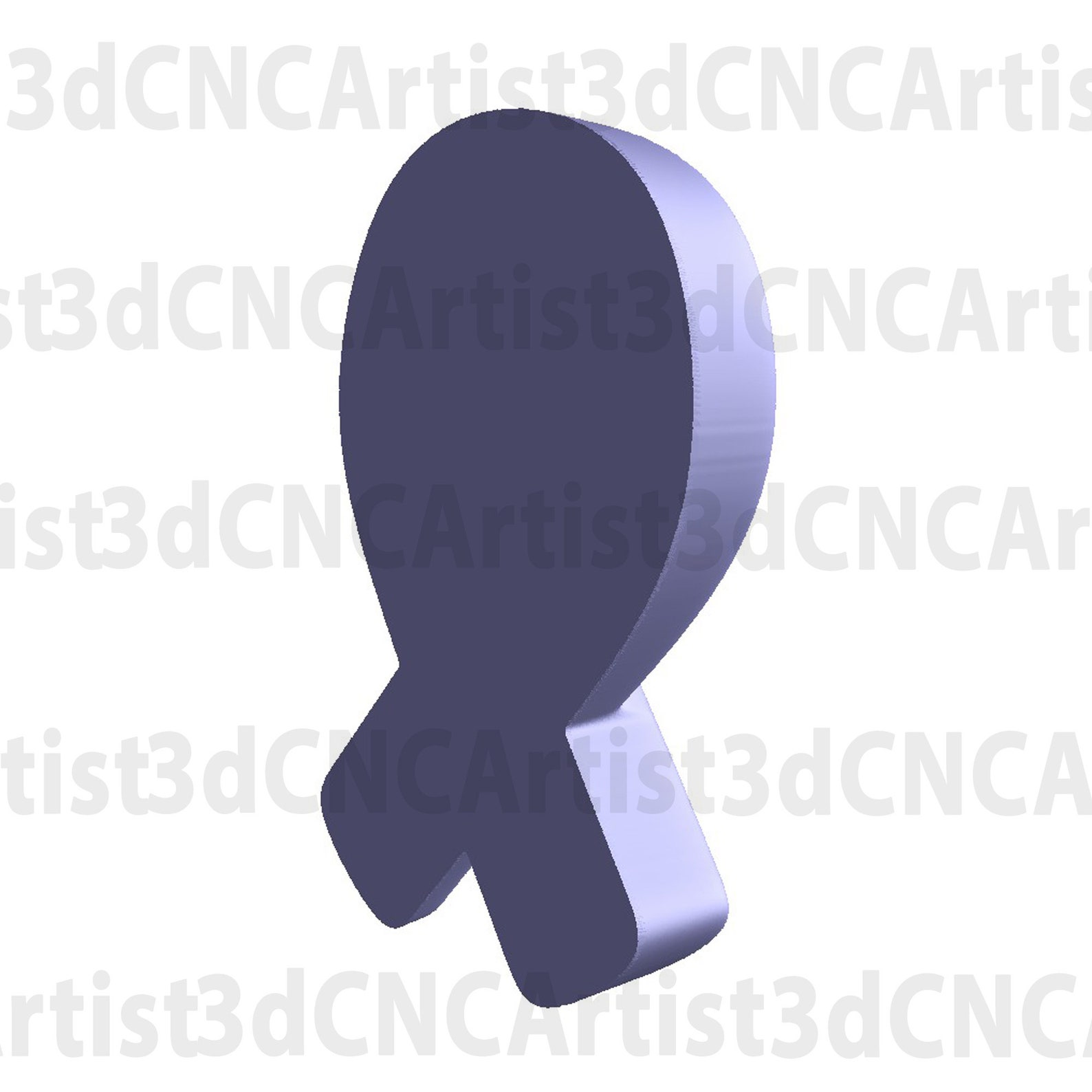 Awareness Ribbon STL File for 3d Printing, Laser, CNC Router - 3D ...