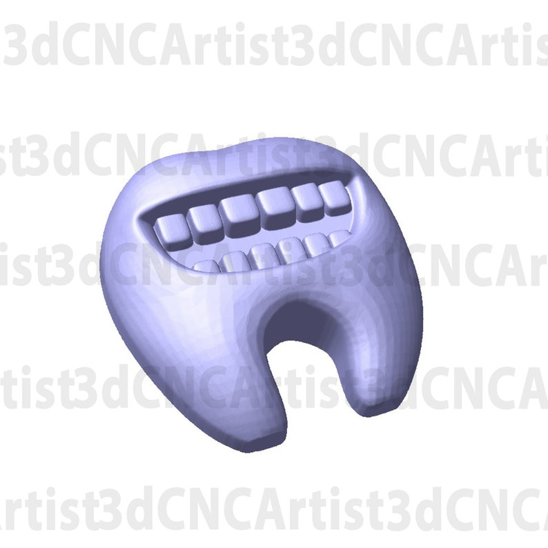 Smiling Tooth STL File for 3d Printing, Laser, CNC Router - 3D ...