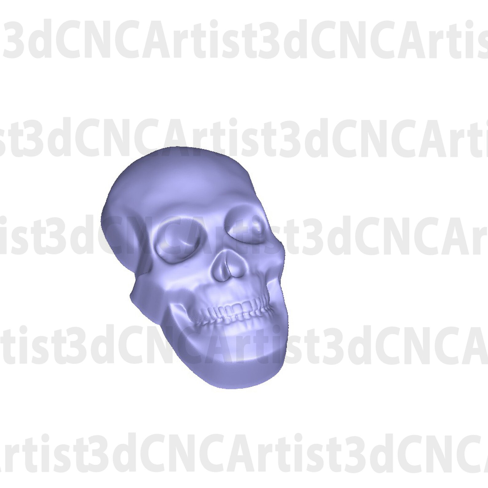 Skull Stl File For 3d Printing Laser Cnc Router 3d Printable Model
