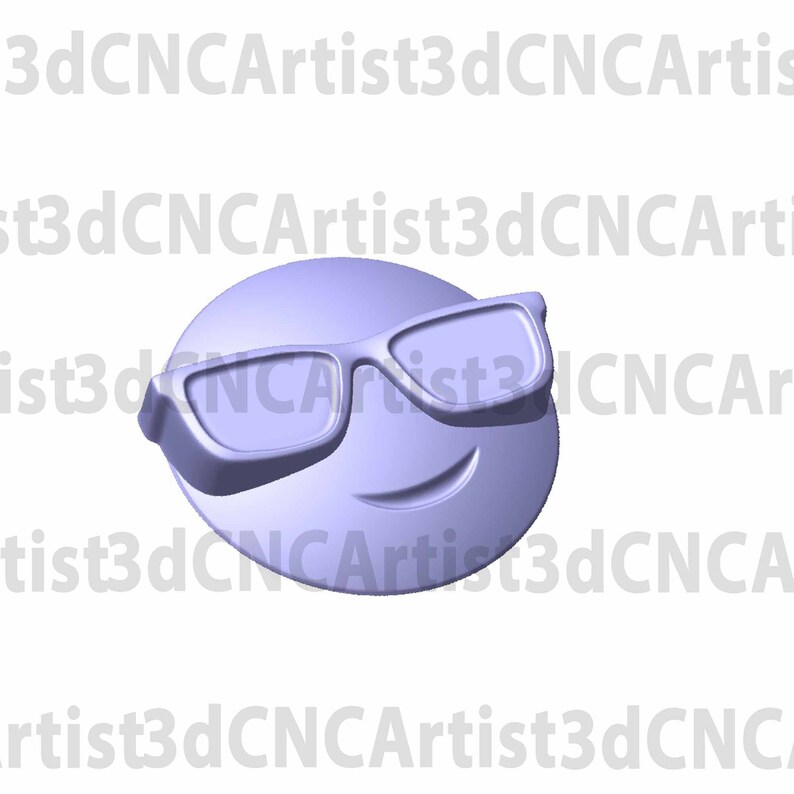 Emoji STL File for 3d Printing, Laser, CNC Router 3D Printable Model ...