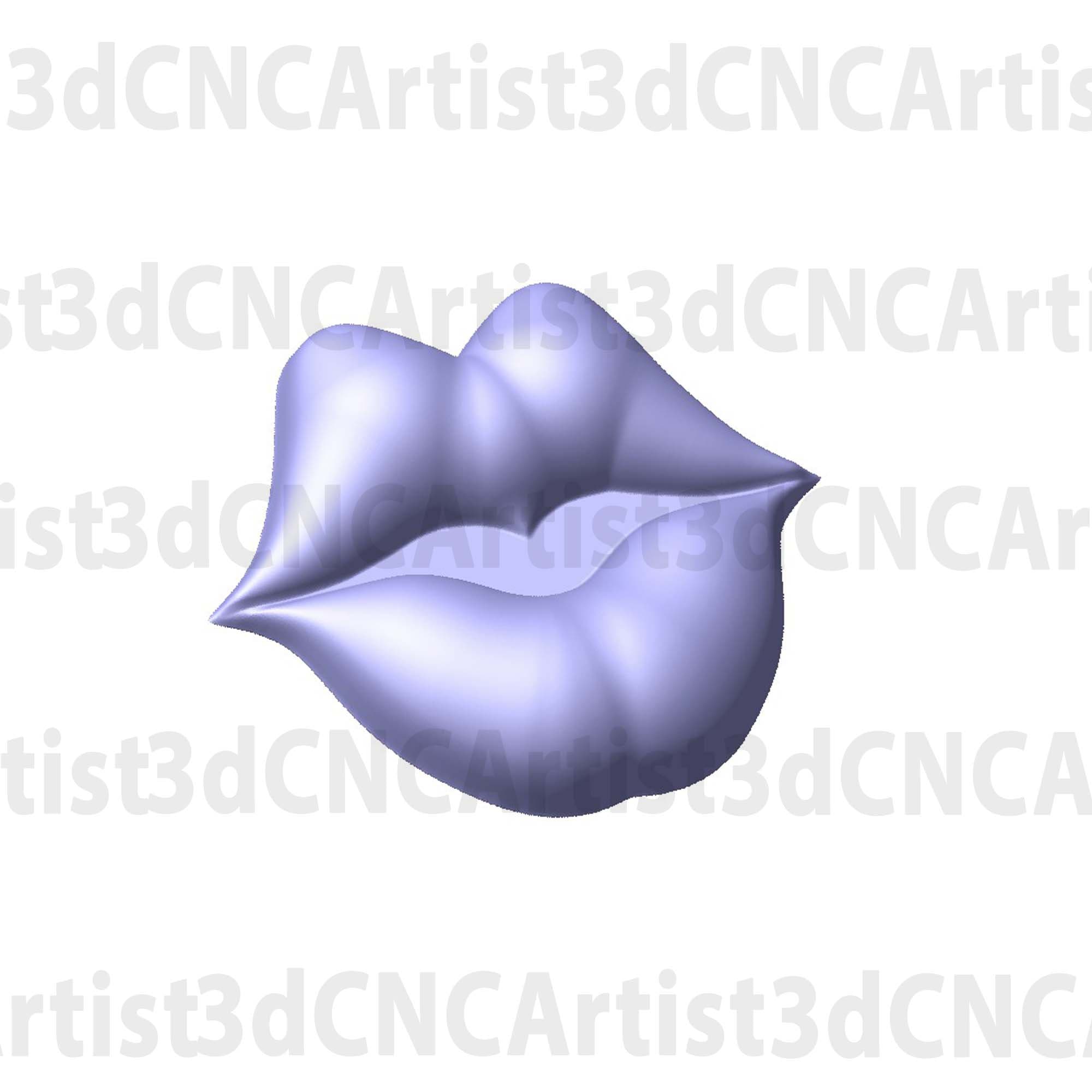 Lips STL File for 3d Printing, Laser, CNC Router - 3D Printable Model ...