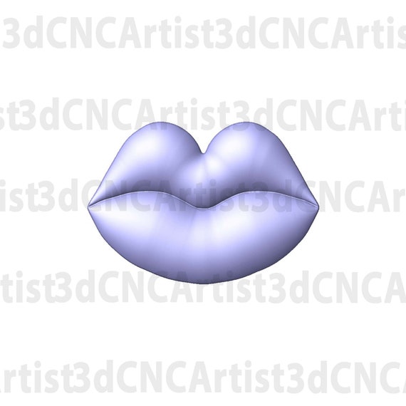 Lips STL File for 3d printing Laser CNC Router 3D | Etsy