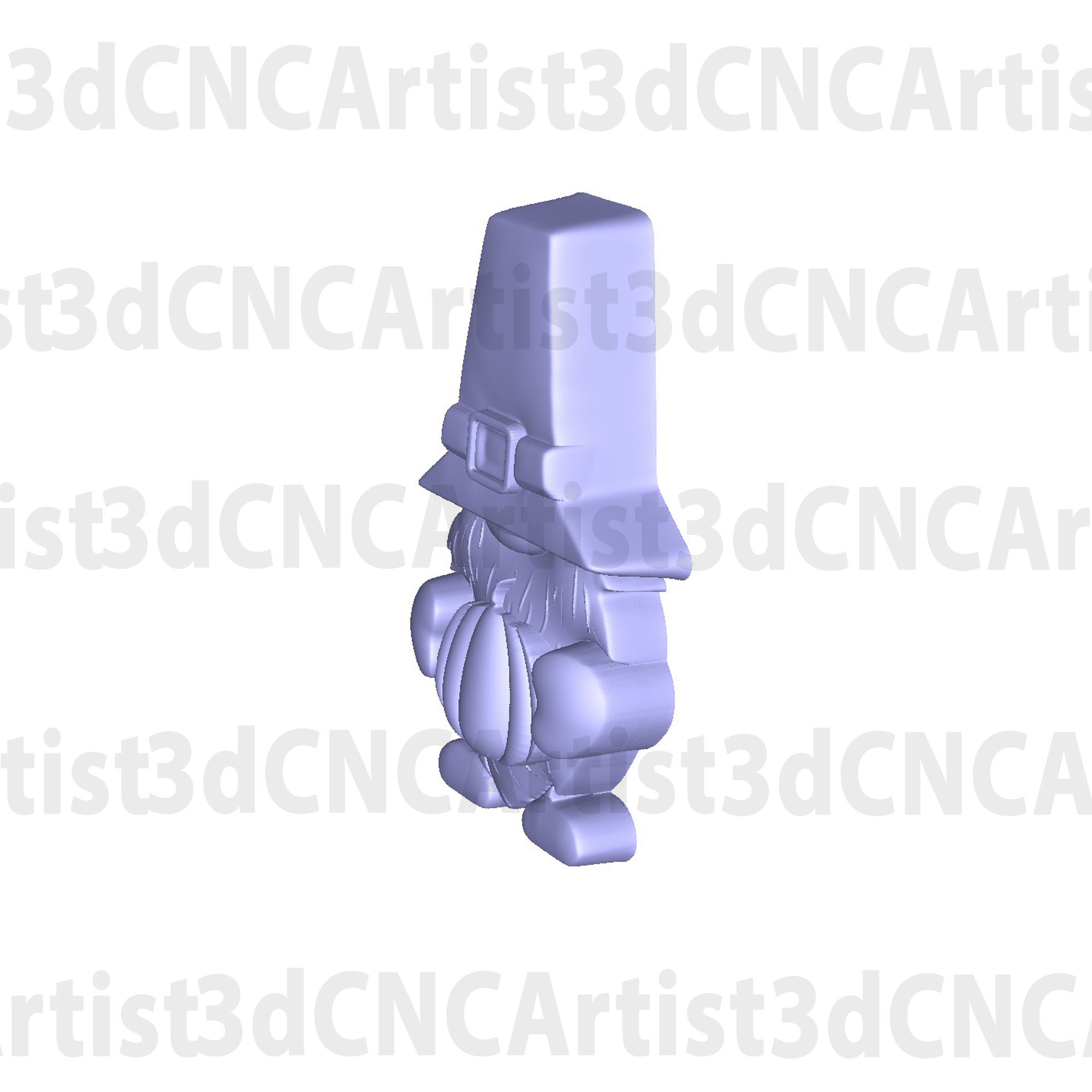 Pilgrim Gnome STL File for 3d Printing - Laser CNC Router - 3D ...