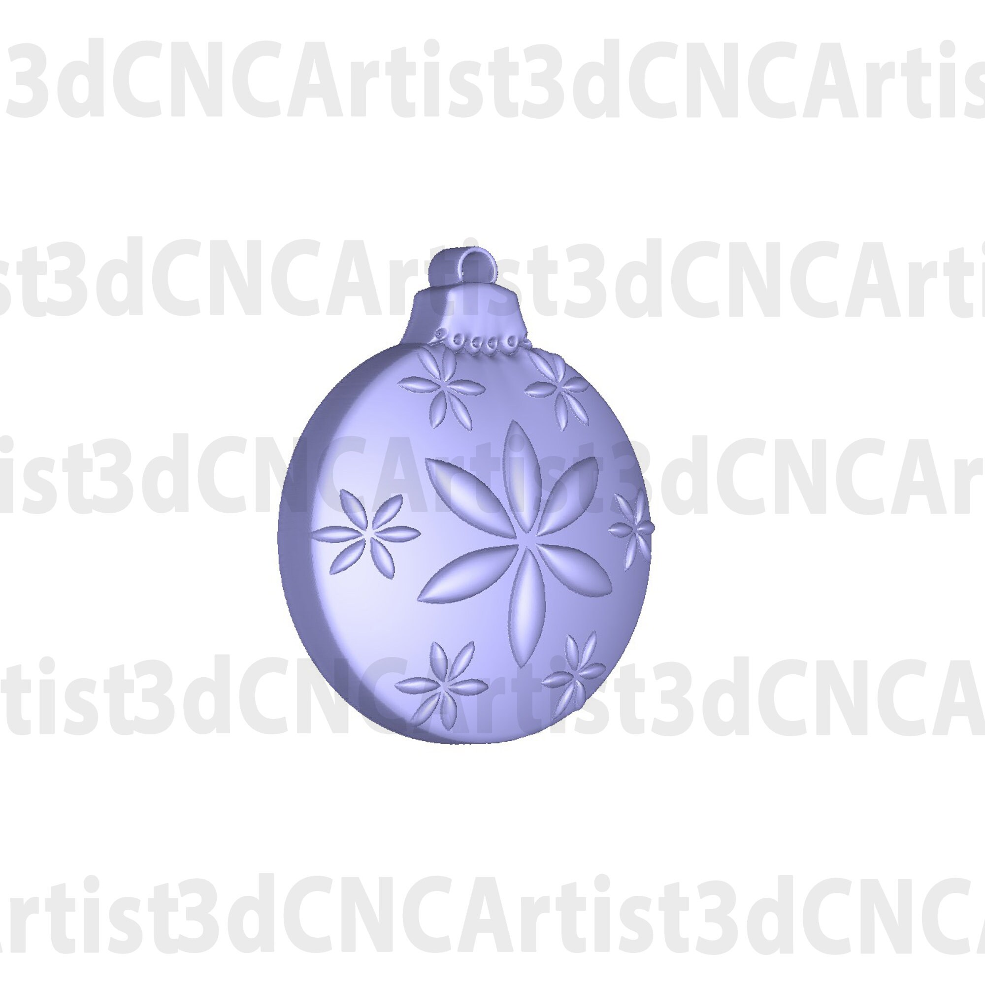 Christmas Ornament STL File for 3d Printing - Laser CNC Router - 3D ...