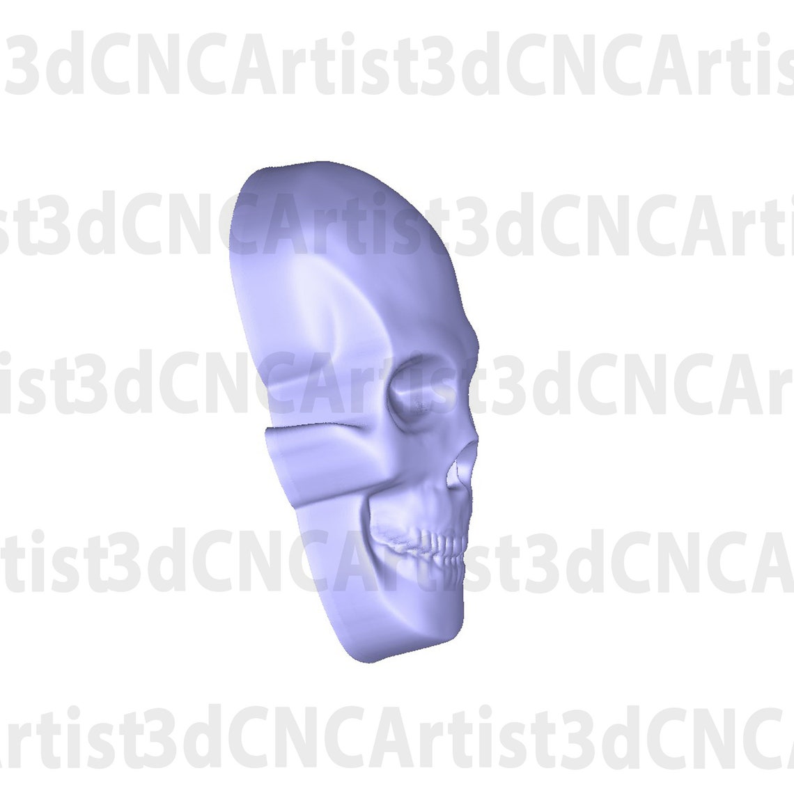Skull STL File for 3d Printing - Laser CNC Router - 3D Printable Model ...
