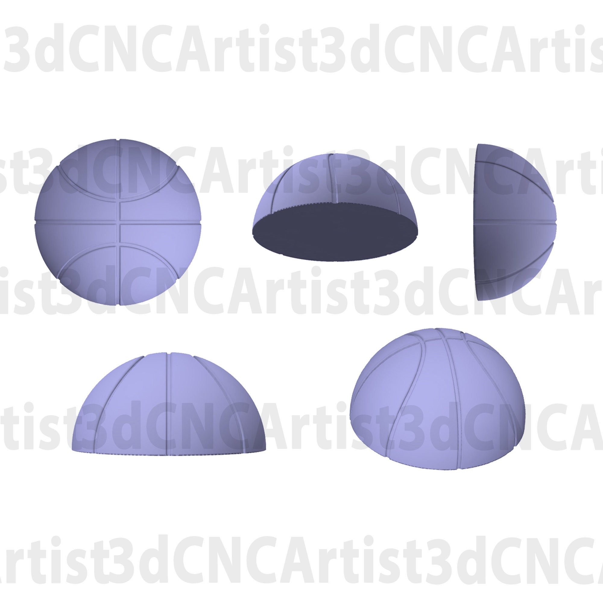 Basketball STL File for 3d Printing, Laser, CNC Router 3D Printable ...