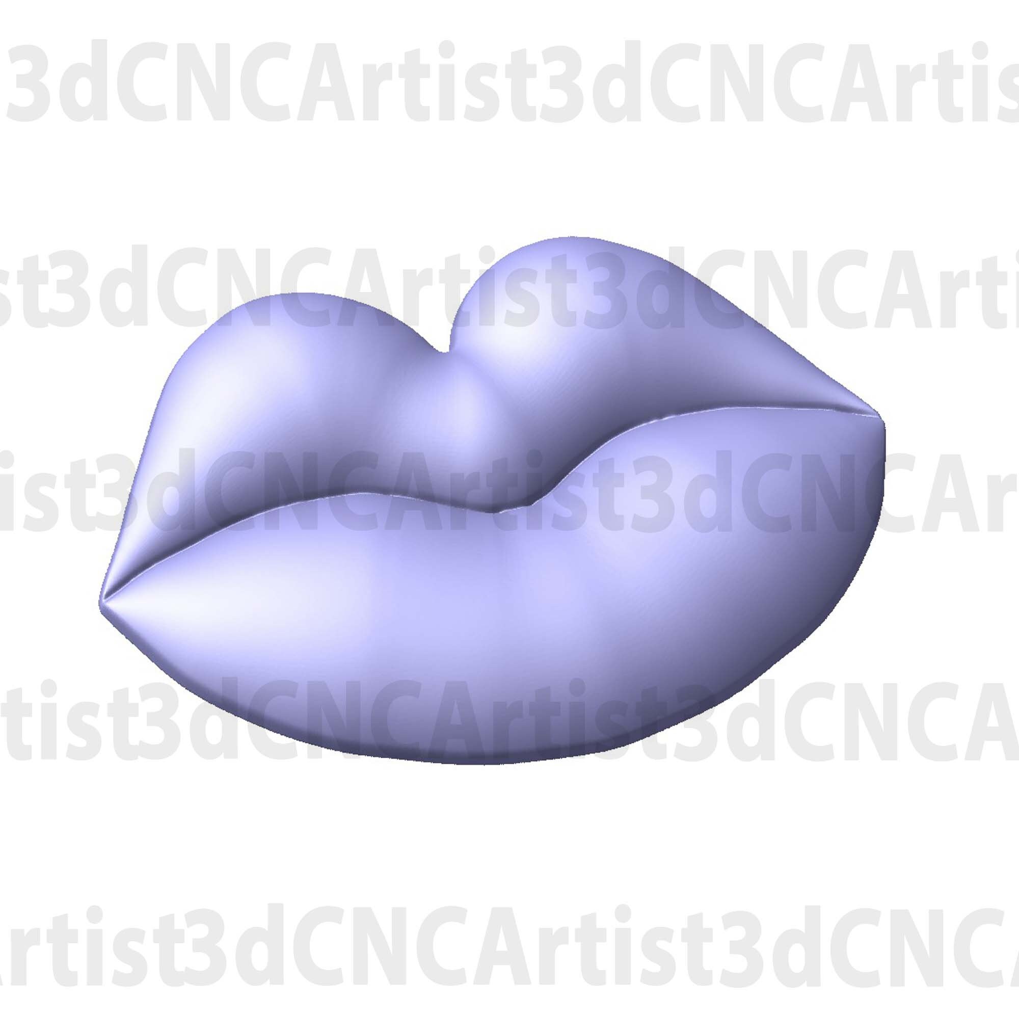 Lips STL File for 3d Printing, Laser, CNC Router - 3D Printable Model ...