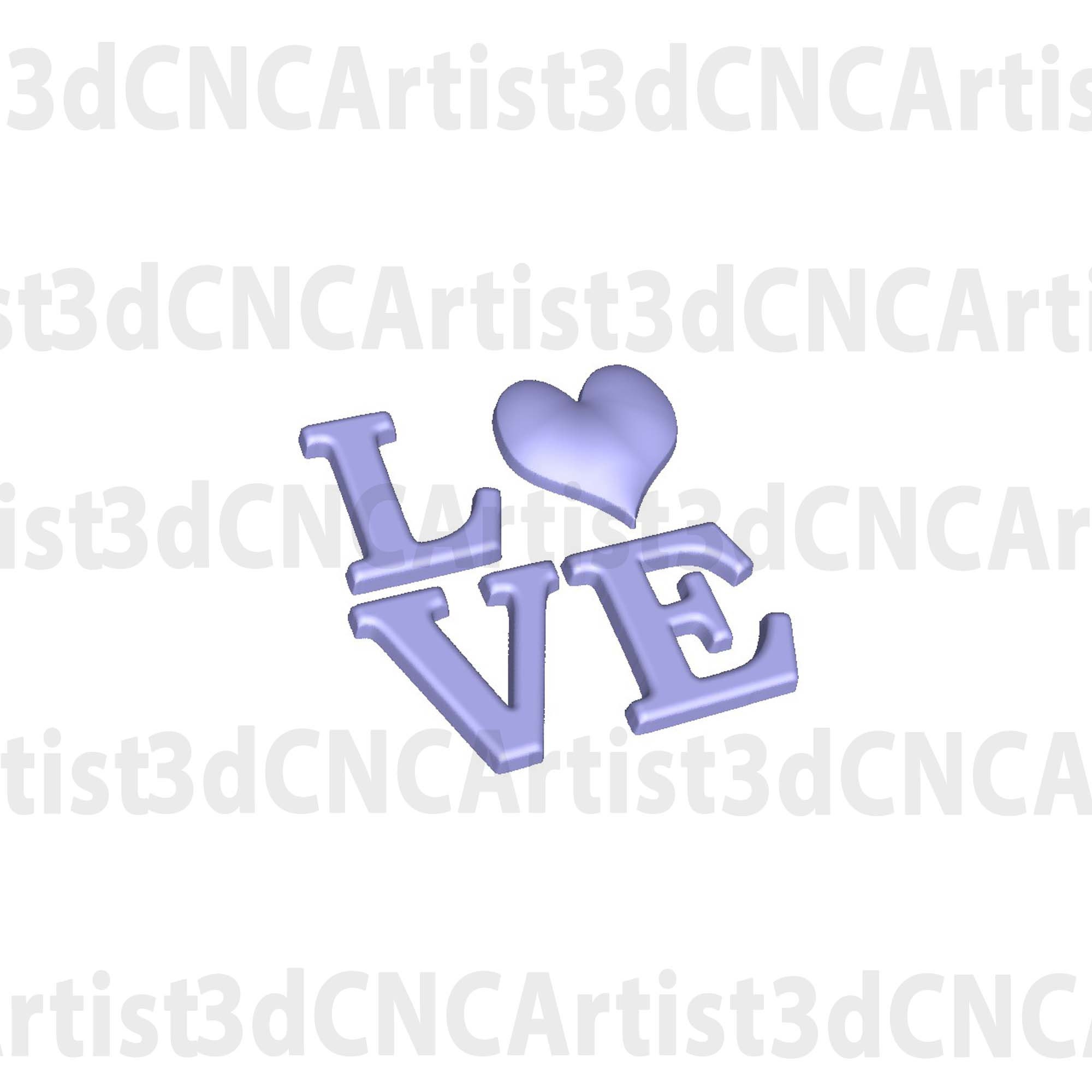 Love Word STL File for 3d Printing, Laser, CNC Router - 3D Printable ...