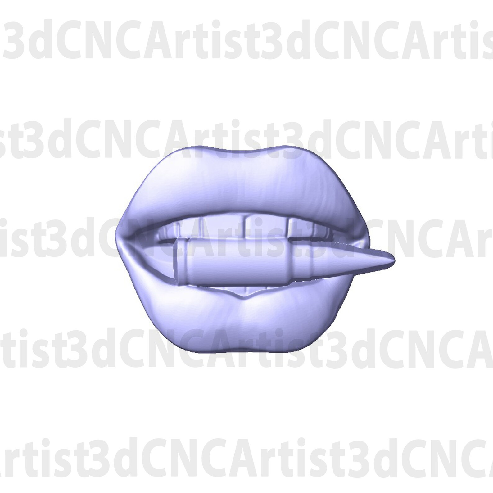 Bite the Bullet STL File for 3d Printing, Laser, CNC Router - 3D ...