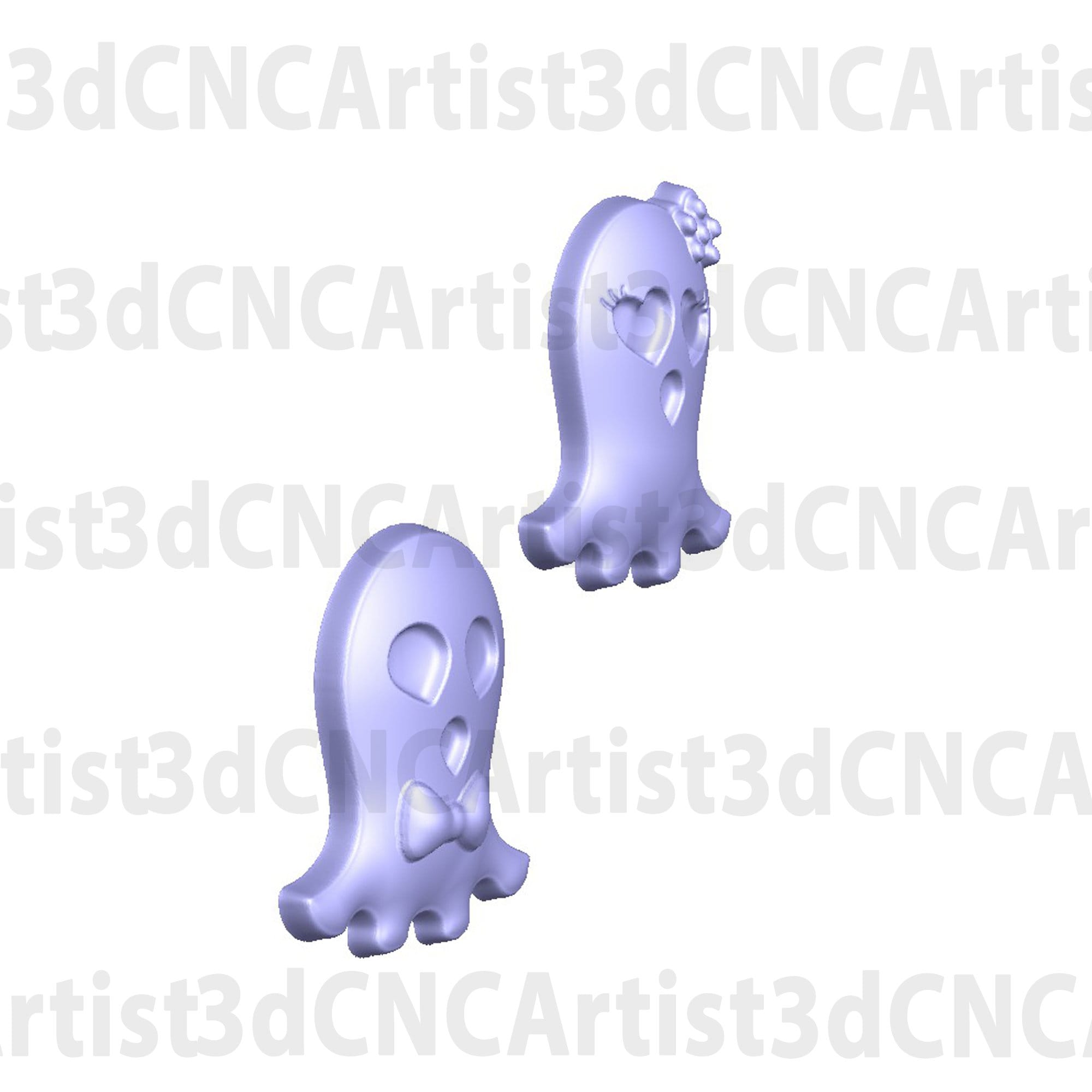 Boy & Girl Ghosts STL File for 3d Printing Laser CNC Router 3D ...