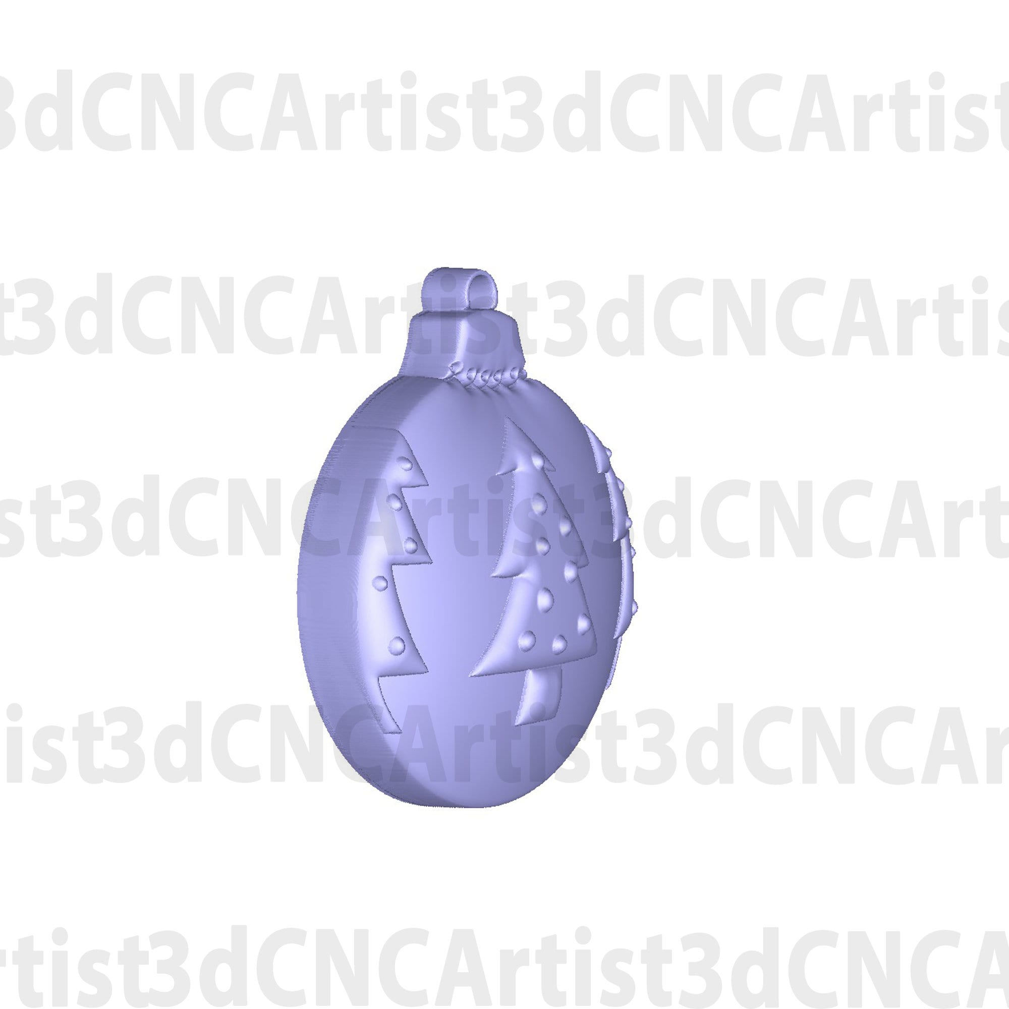 Christmas Ornament STL File for 3d Printing - Laser CNC Router - 3D ...