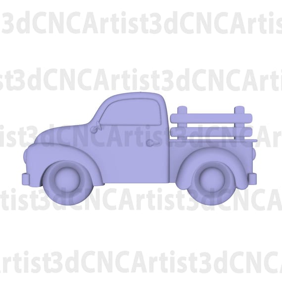 Old Truck STL File for 3d Printing Laser CNC Router 3D - Etsy