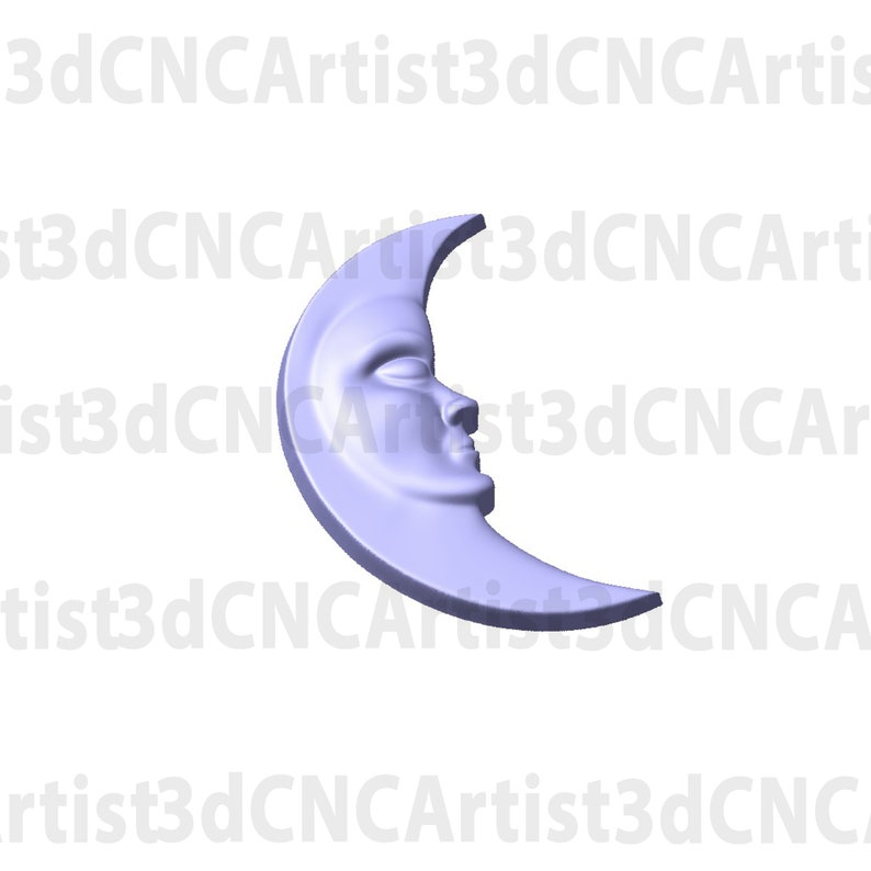 Moon Face STL File for 3d Printing, Laser, CNC Router - 3D Printable ...