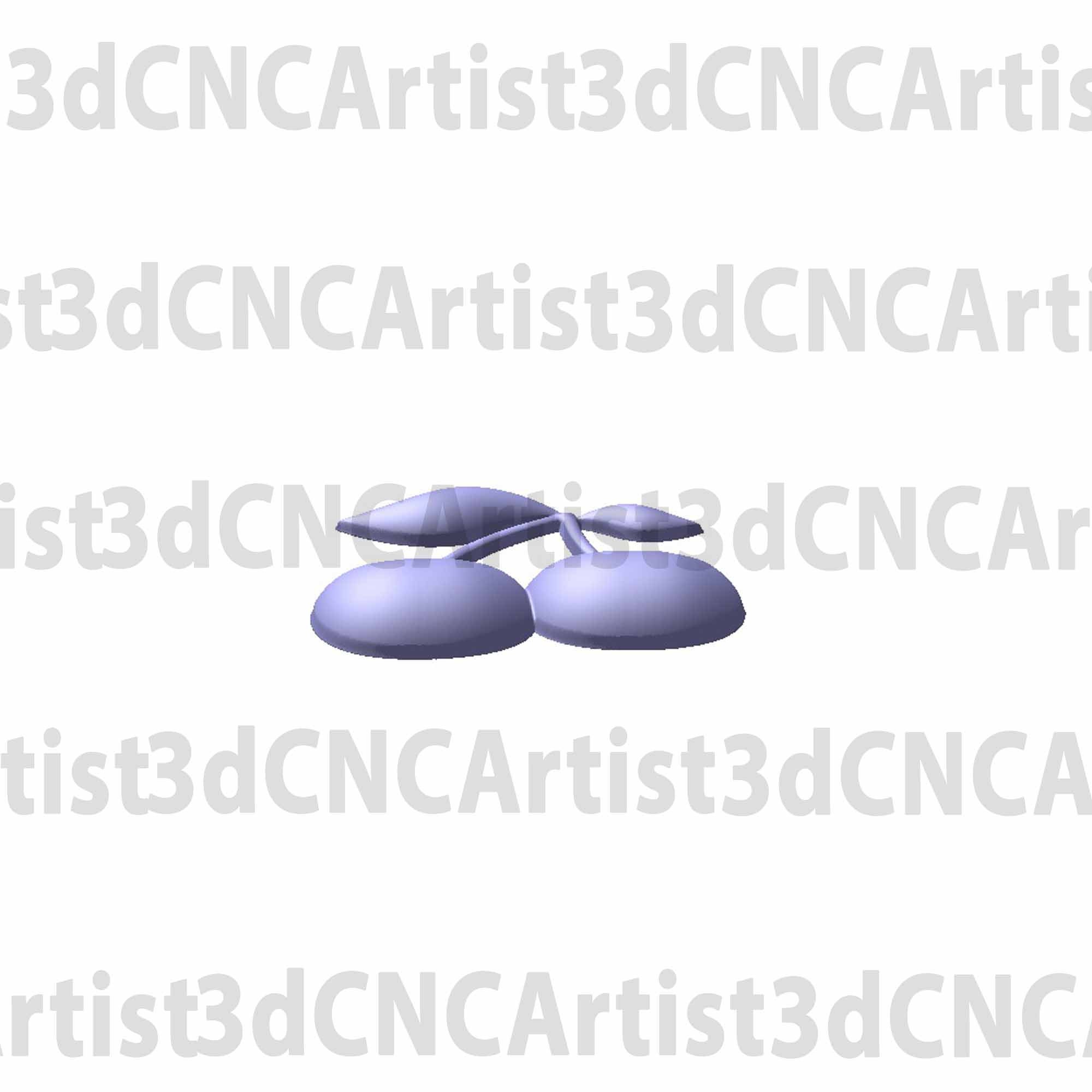 Cherries STL File for 3d Printing, Laser, CNC Router - 3D Printable ...