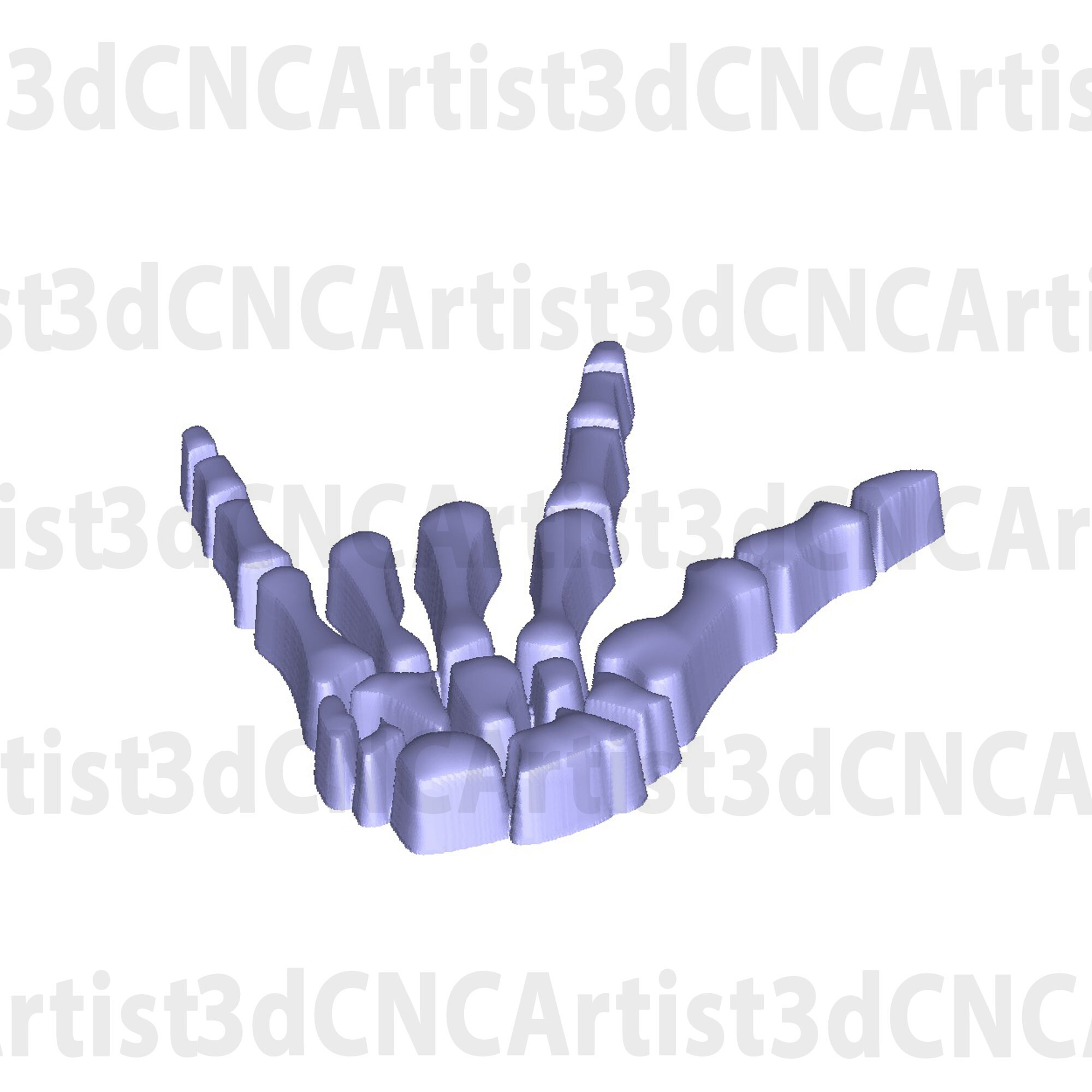 Skeleton Fingers STL File for 3d Printing - Laser CNC Router - 3D ...