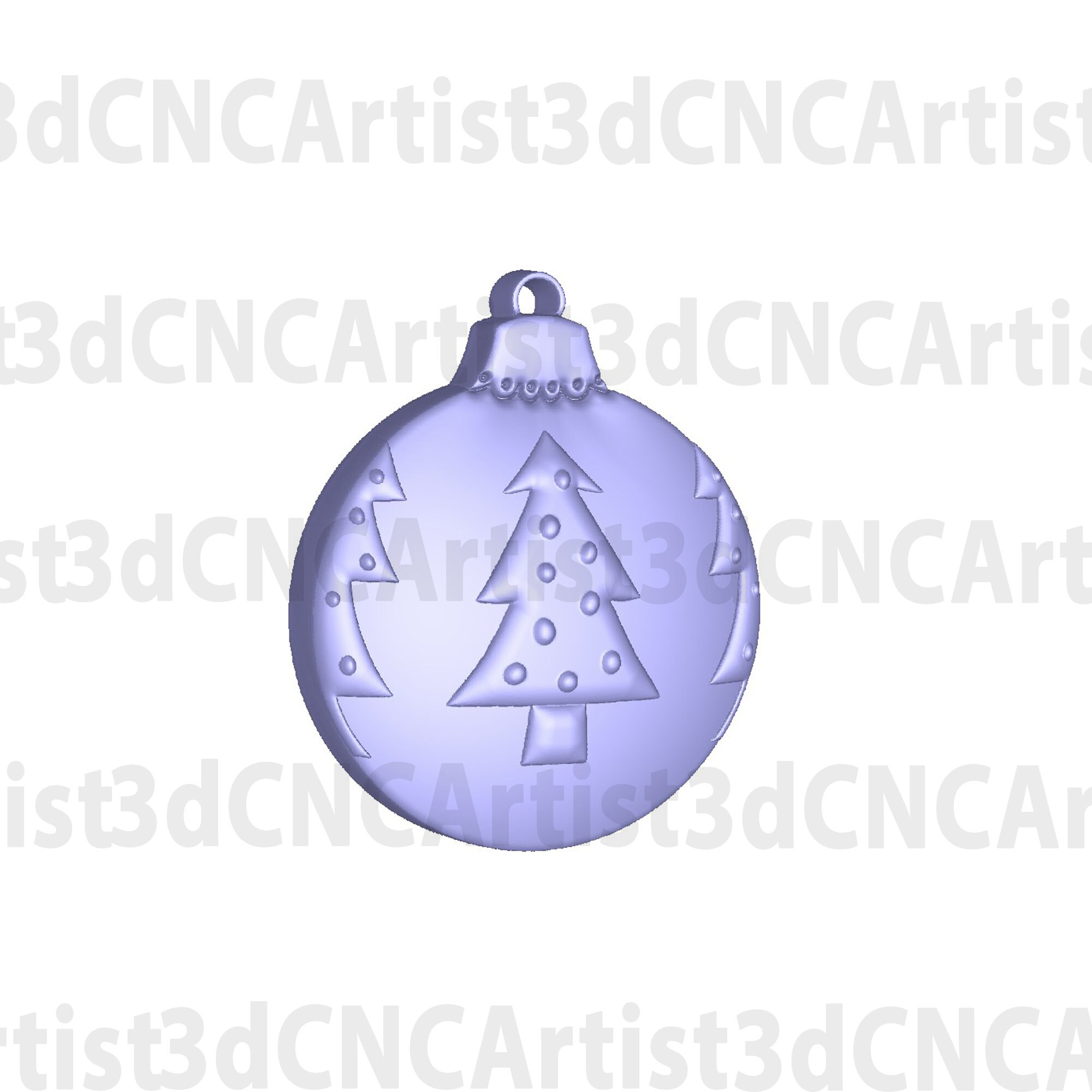 Christmas Ornament STL File for 3d Printing - Laser CNC Router - 3D ...
