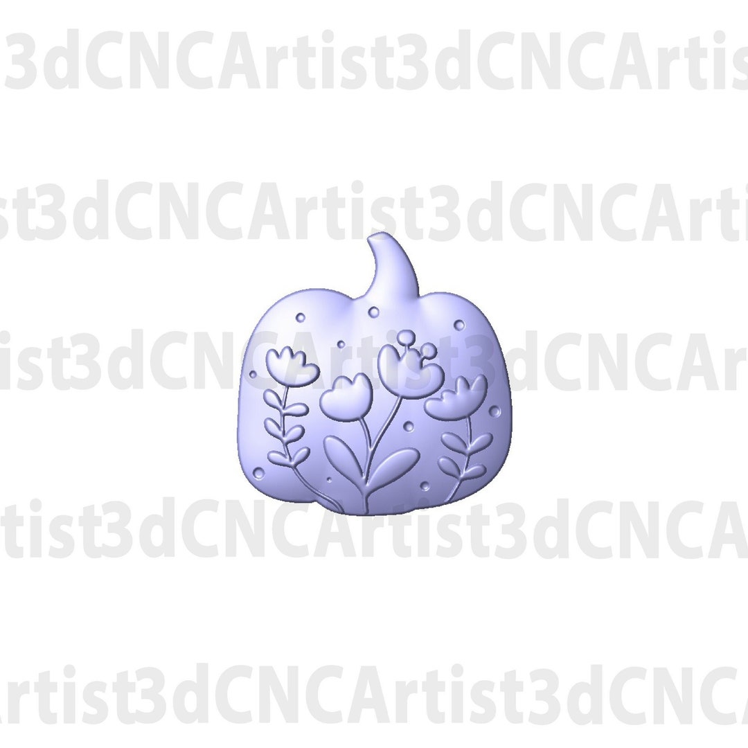 Fall Pumpkin Flowers STL File for 3d Printing, Laser, CNC Router, 3D ...