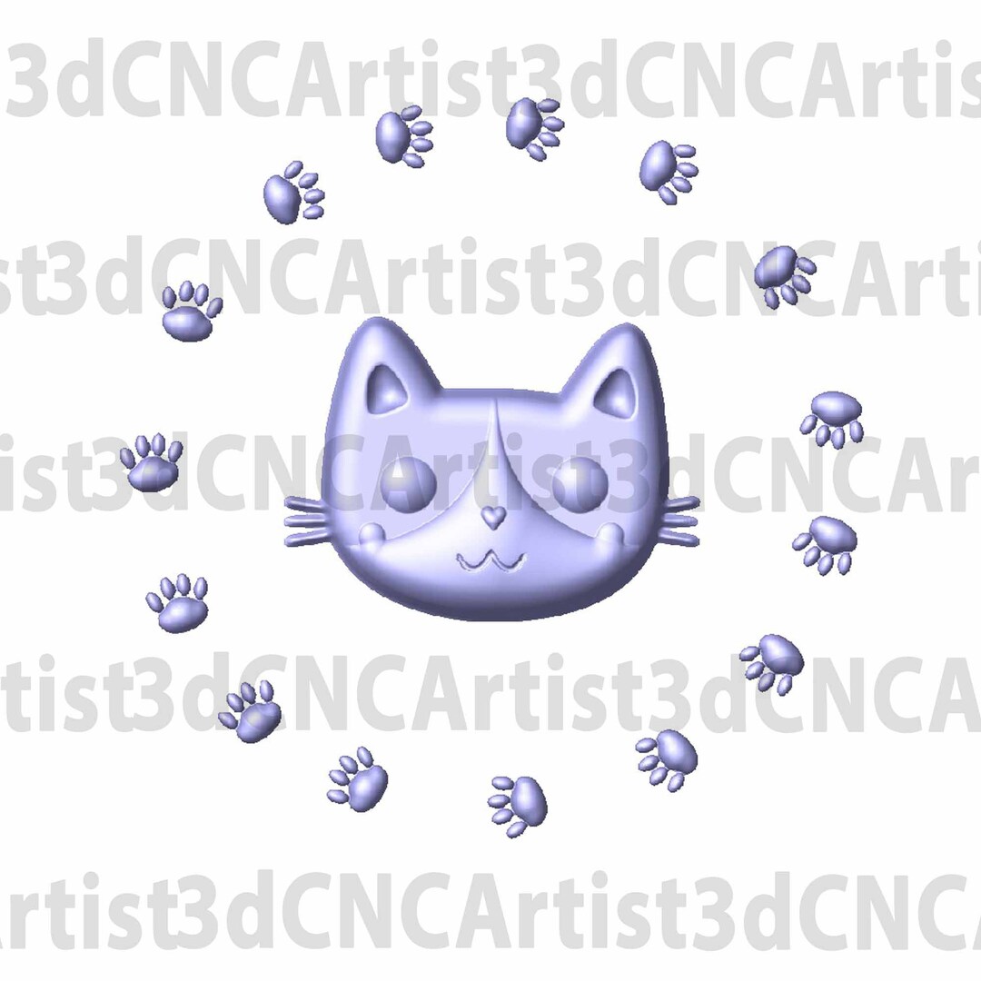 Cat STL File for 3d Printing, Laser, CNC Router - 3D Printable Model ...