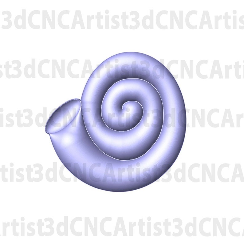 Seashell STL File for 3d Printing, Laser, CNC Router - 3D Printable ...