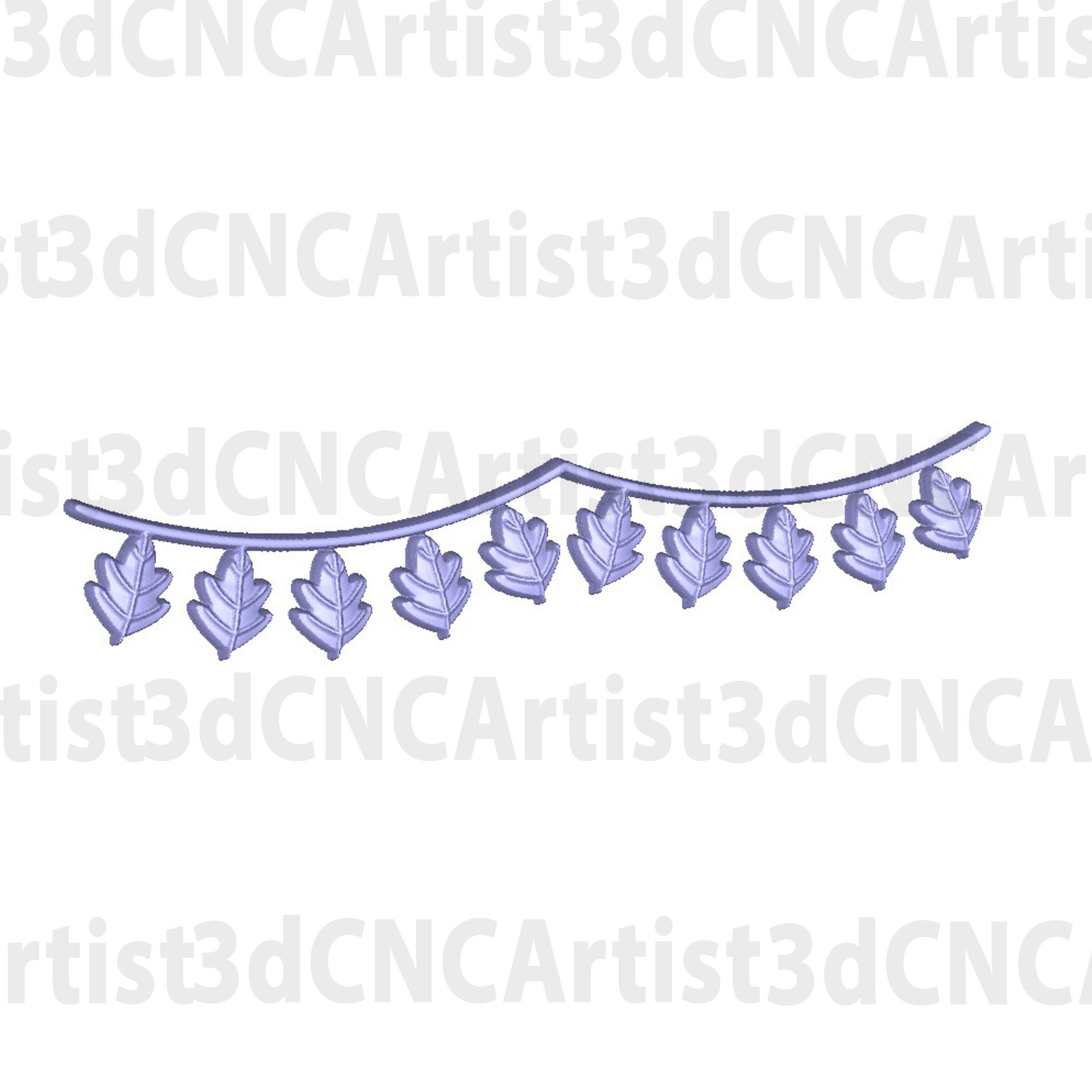 Autumn Garland STL File for 3d Printing - Laser CNC Router - 3D ...