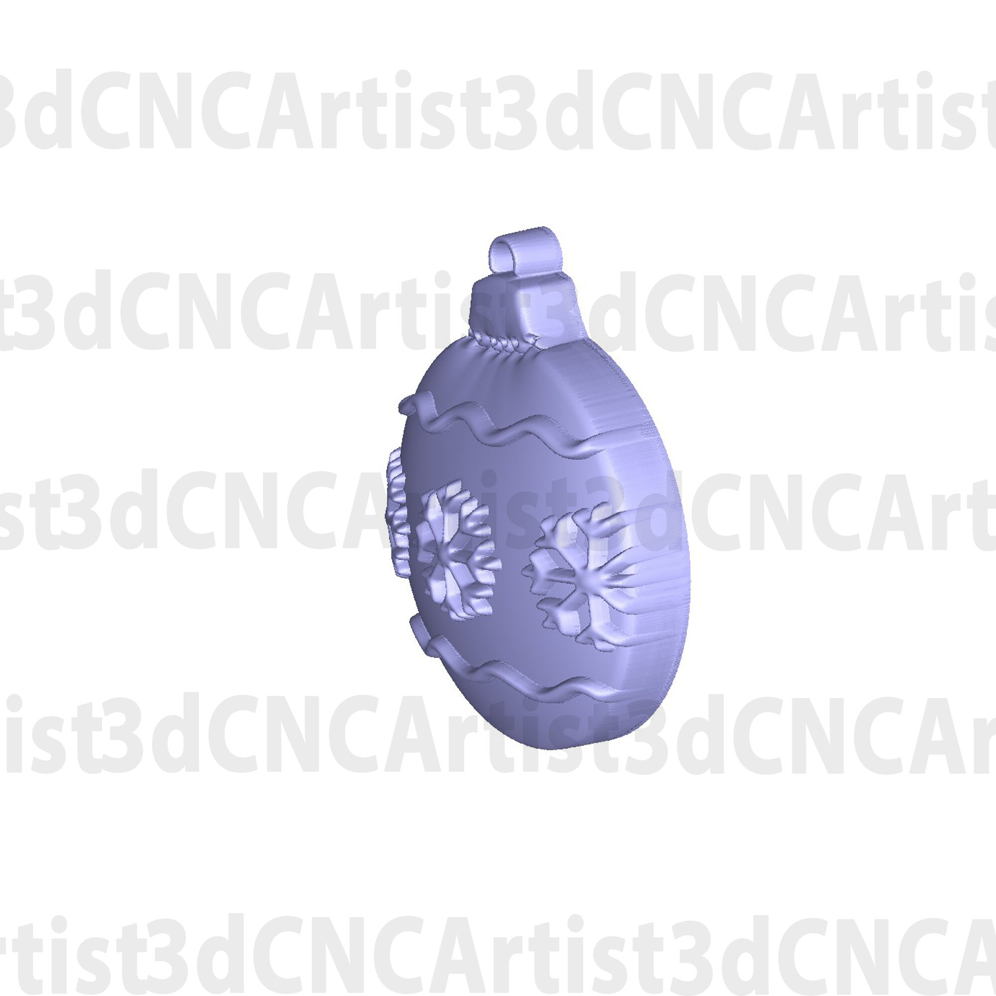 Christmas Ornament STL File for 3d Printing Laser CNC Router 3D ...