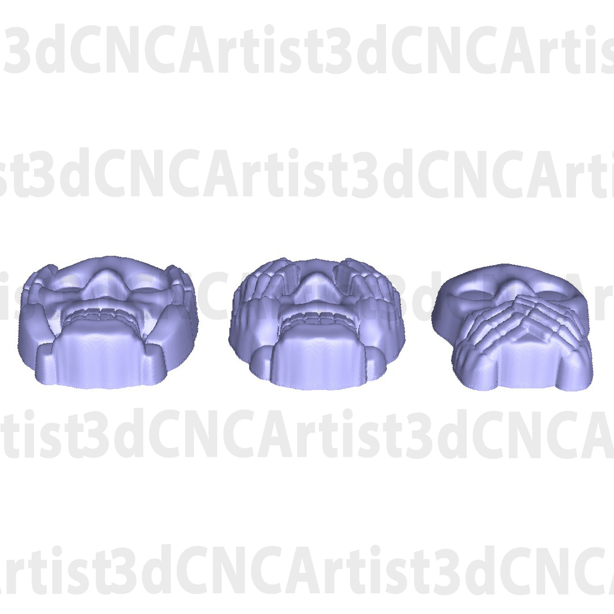 3 Wise Skulls STL File for 3d Printing - Laser CNC Router - 3D ...
