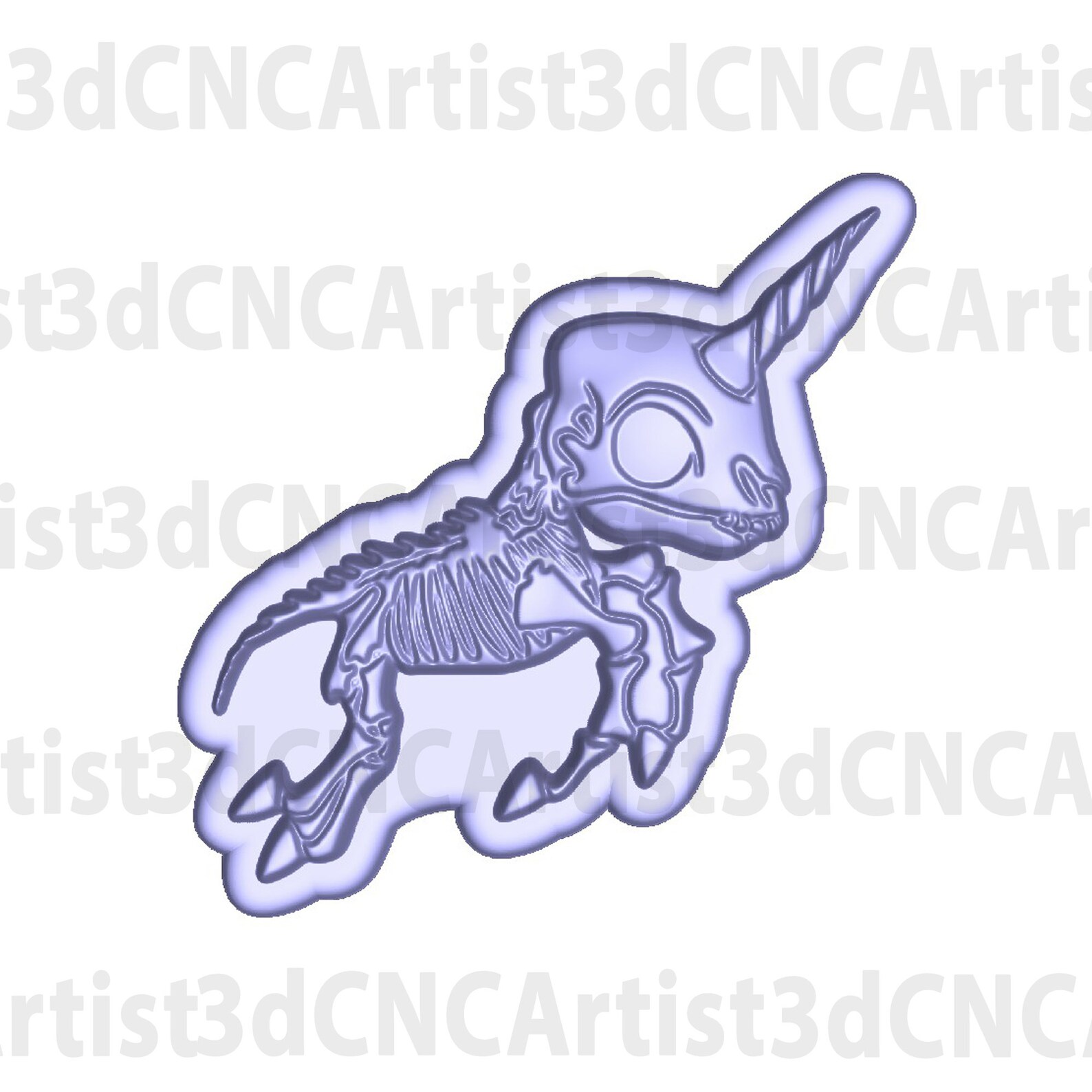 Unicorn STL File for 3d Printing, Laser, CNC Router - 3D Printable ...