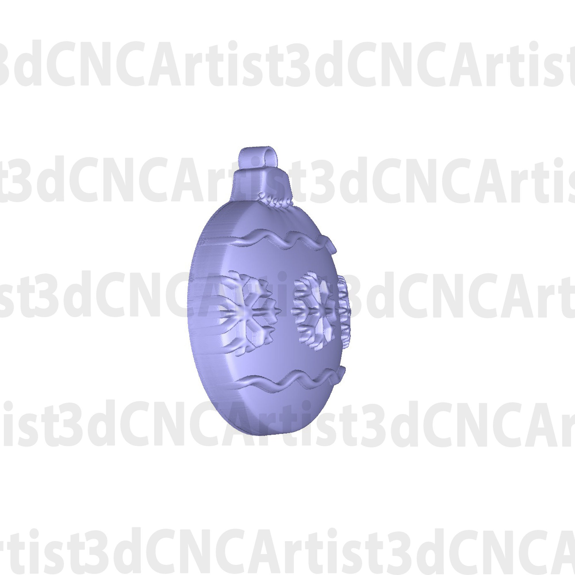 Christmas Ornament STL File for 3d Printing - Laser CNC Router - 3D ...