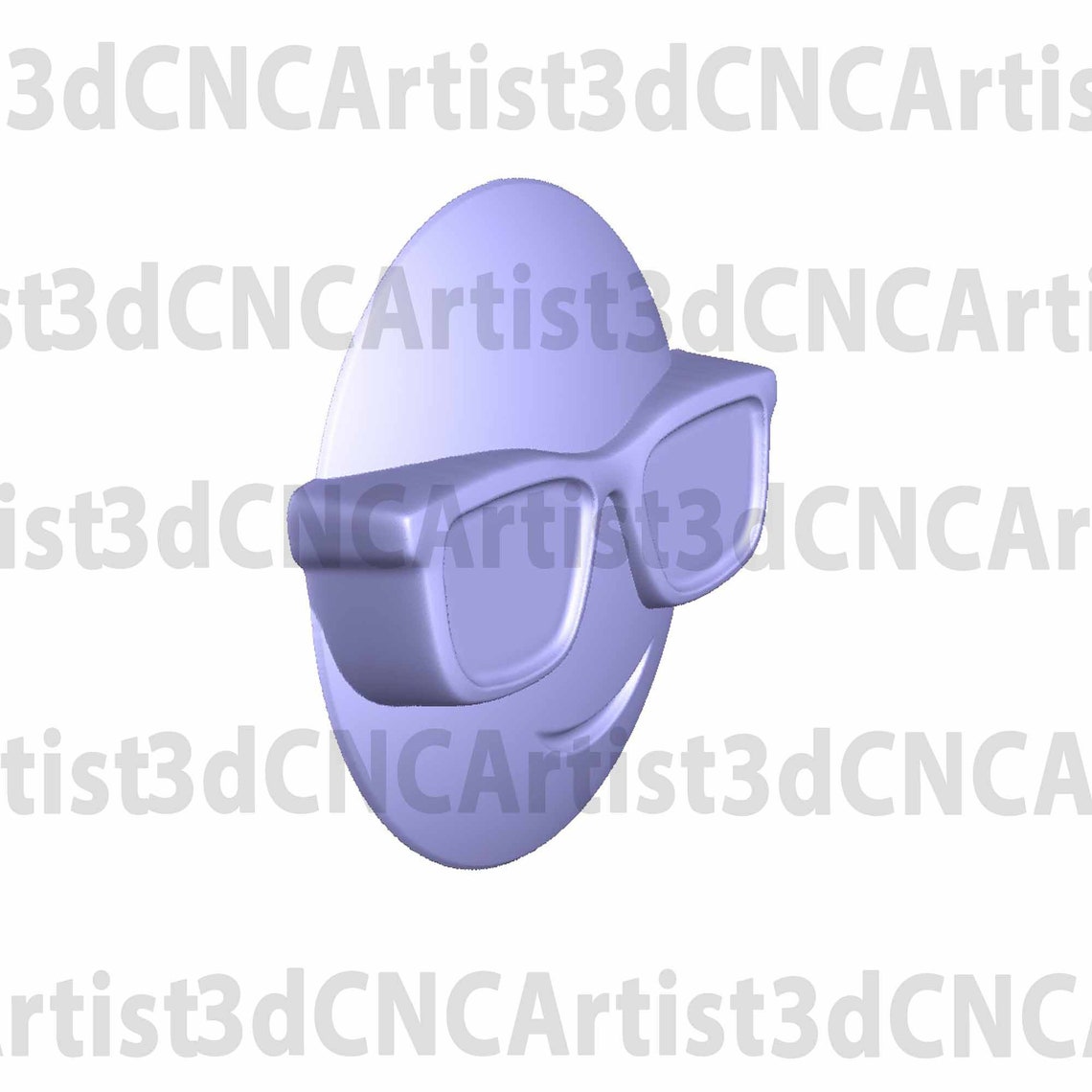 Emoji STL File for 3d Printing, Laser, CNC Router 3D Printable Model ...