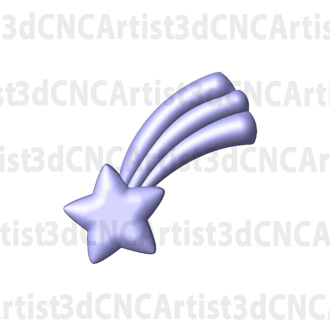 Shooting Star STL File for 3d Printing, Laser, CNC Router - 3D ...