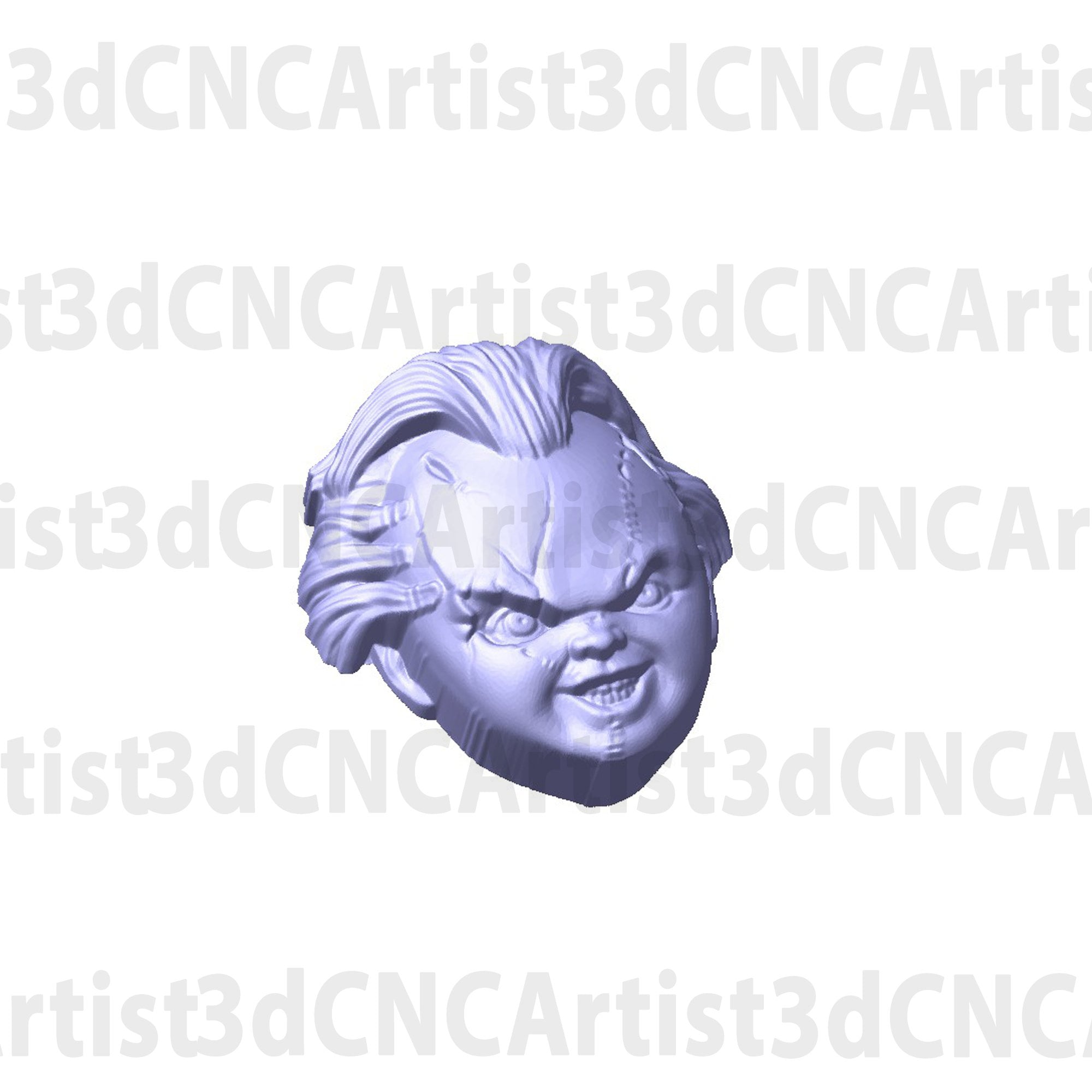 Chucky Doll STL File for 3d Printing, Laser, CNC Router - 3D Printable ...