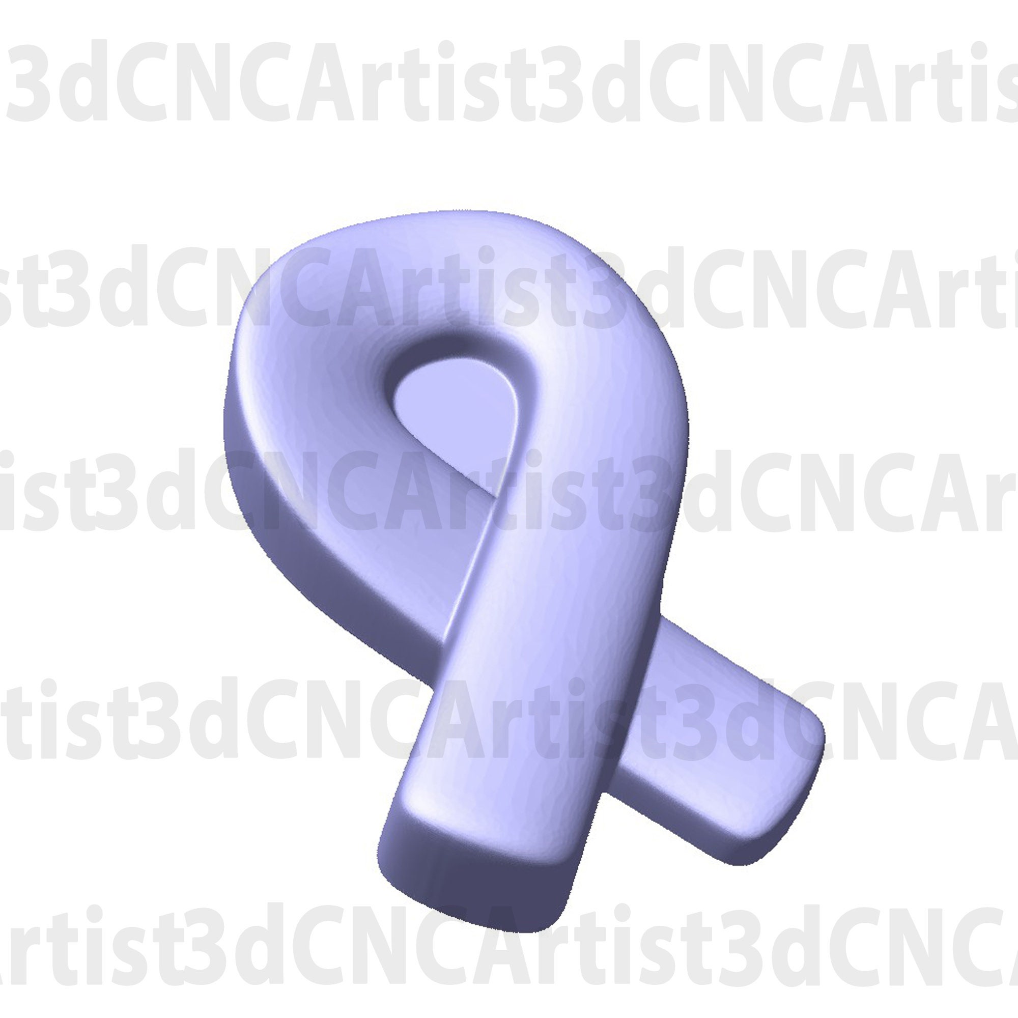 Awareness Ribbon STL File for 3d Printing, Laser, CNC Router - 3D ...