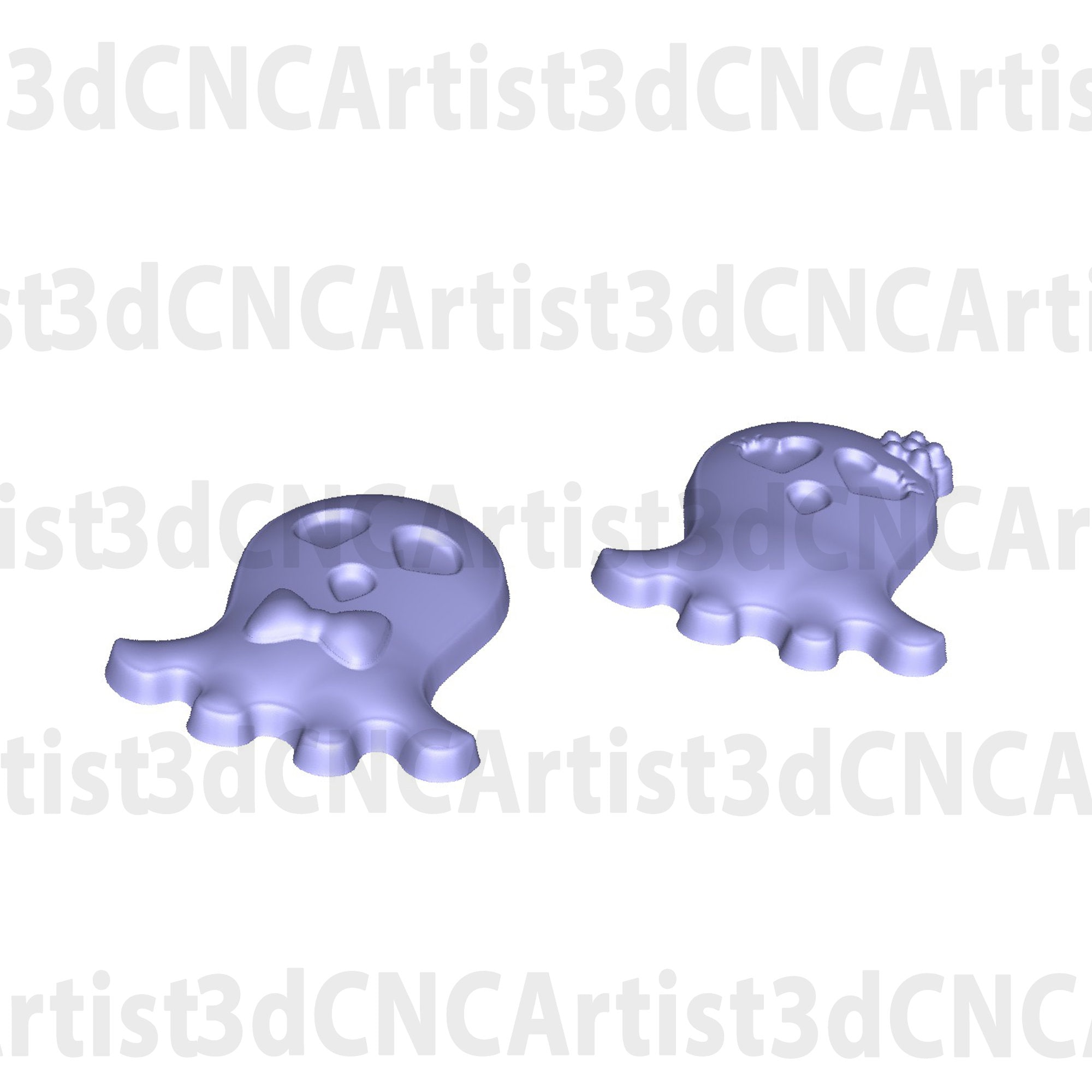 Boy & Girl Ghosts STL File for 3d Printing Laser CNC Router 3D ...