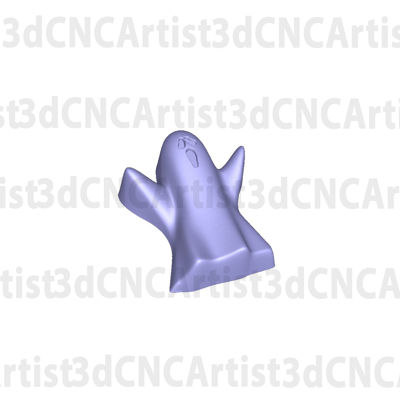 Cute Ghost STL File for 3d Printing, Laser, CNC Router - 3D Printable ...