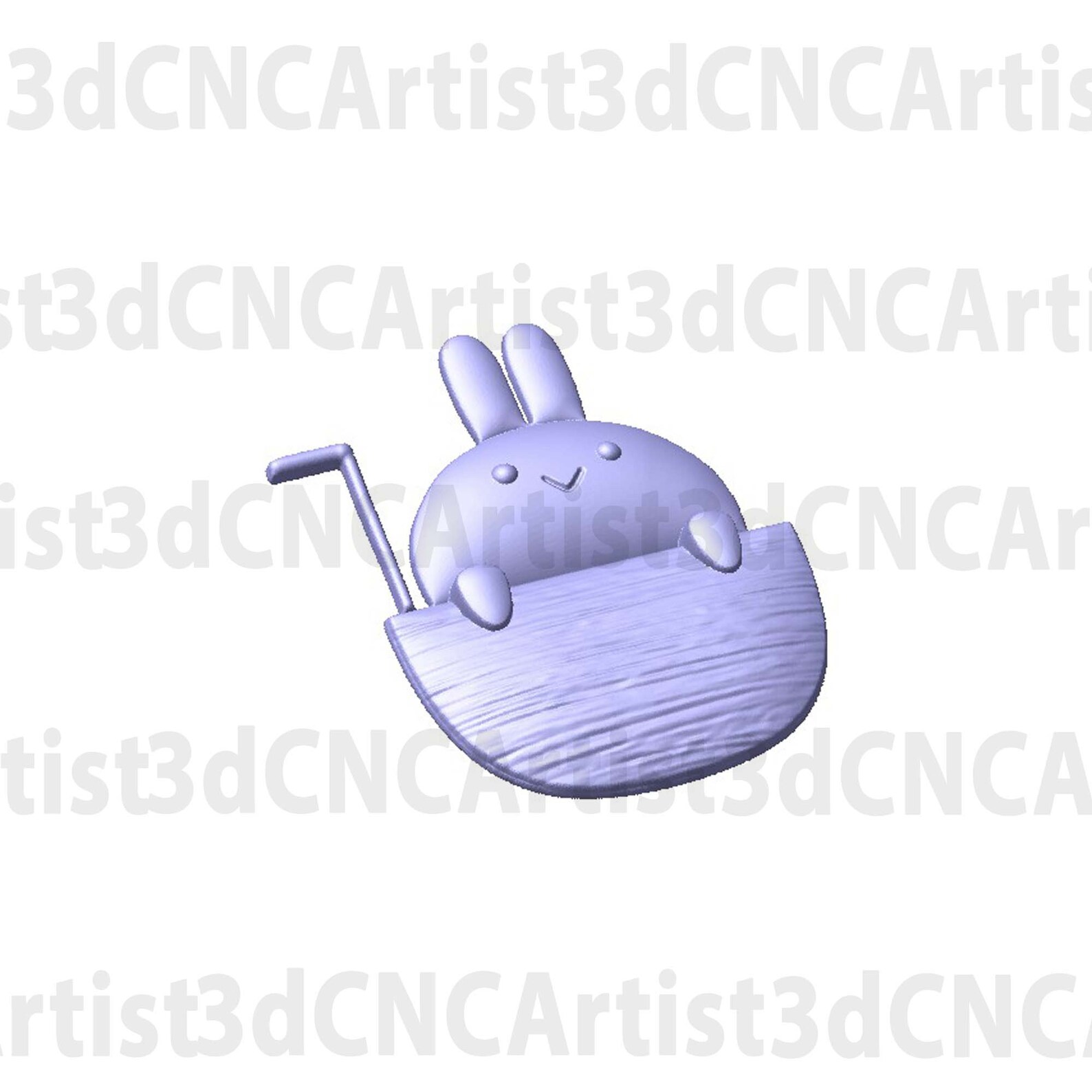 Kawaii Bunny Pina Colada STL File for 3d Printing, Laser, CNC Router ...