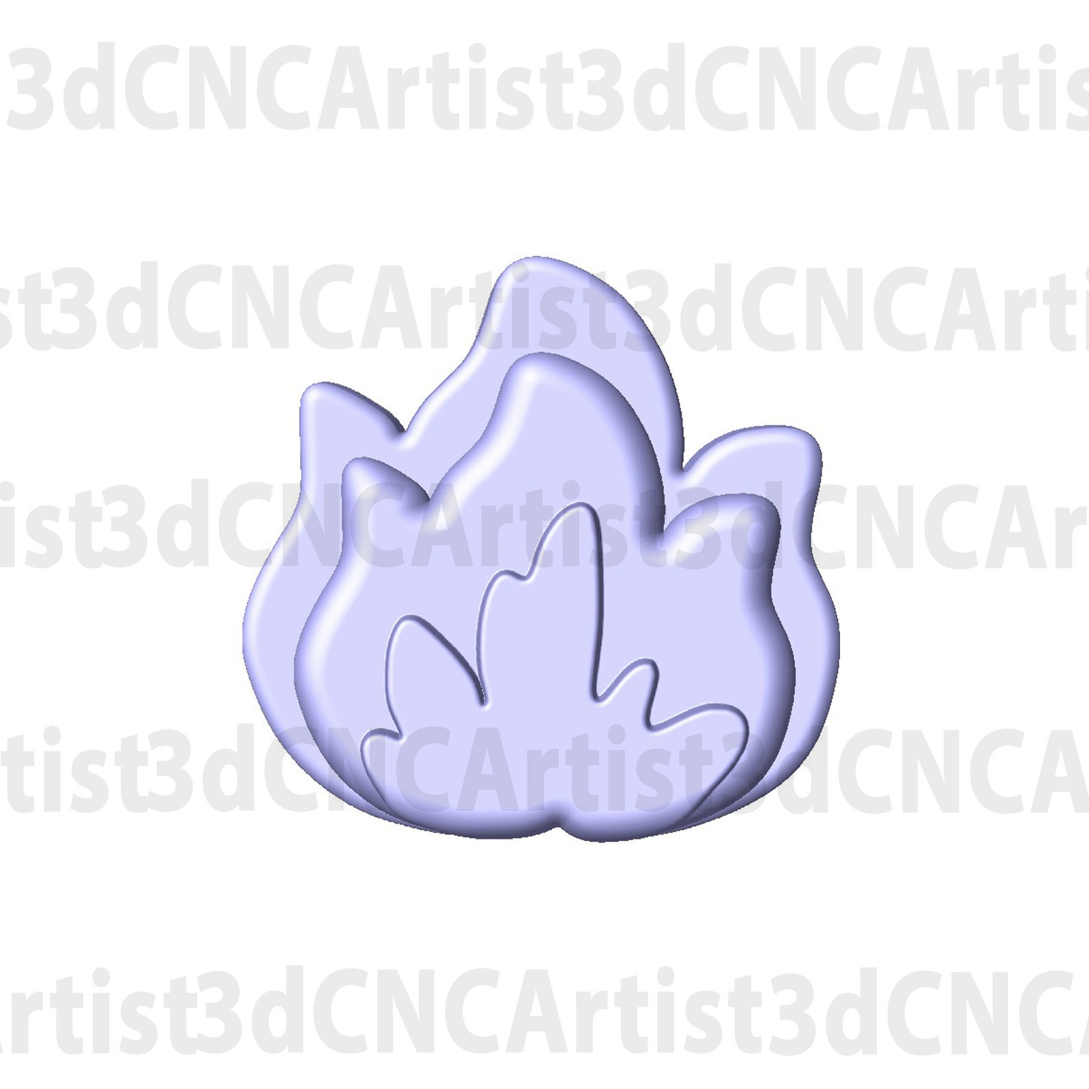 Flame STL File for 3d Printing, Laser, CNC Router - 3D Printable Model ...