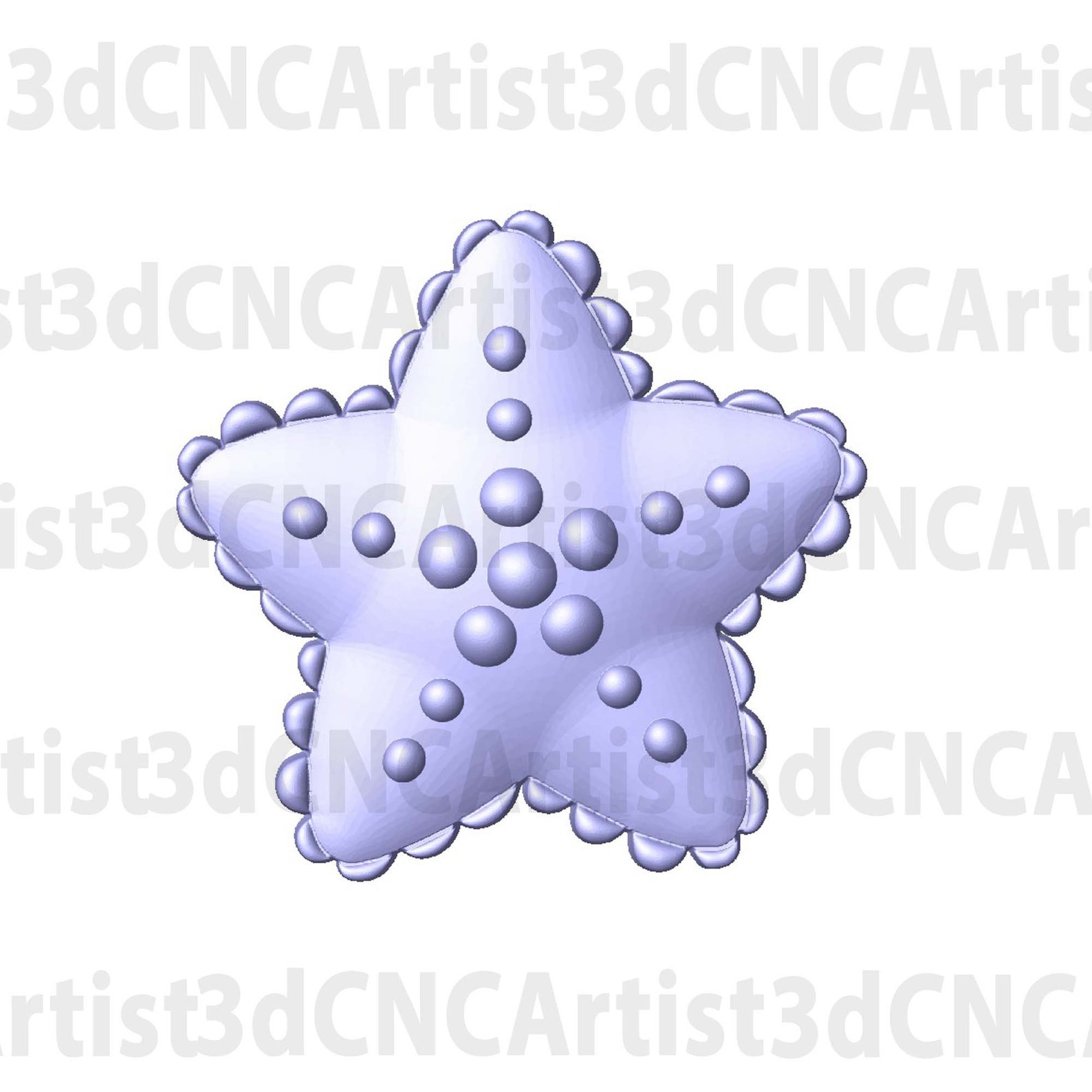 Starfish STL File for 3d Printing, Laser, CNC Router - 3D Printable ...