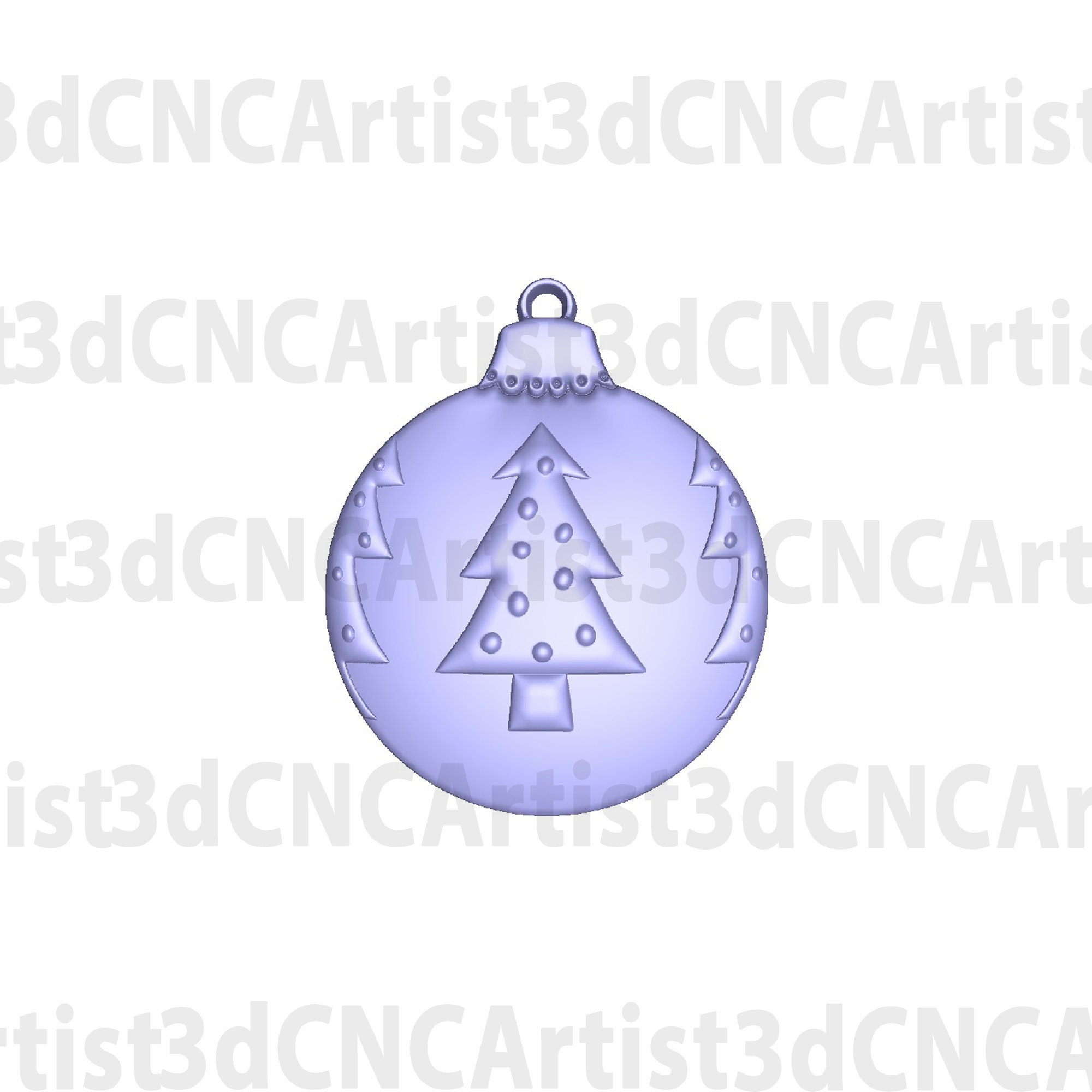 Christmas Ornament STL File for 3d Printing - Laser CNC Router - 3D ...