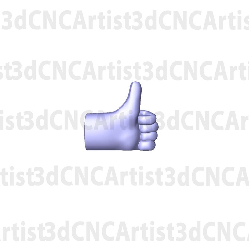 Left Thumb up STL File - 3d Printing, Laser, CNC Router - 3D Printable ...
