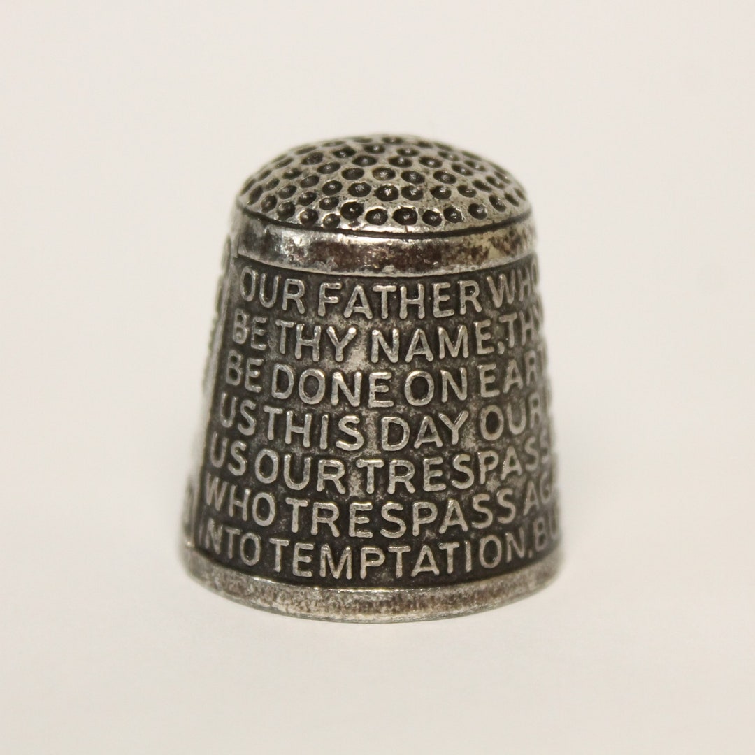 The Lord's Prayer Vintage Pewter Novelty Thimble Mcmillan & Wife Made ...