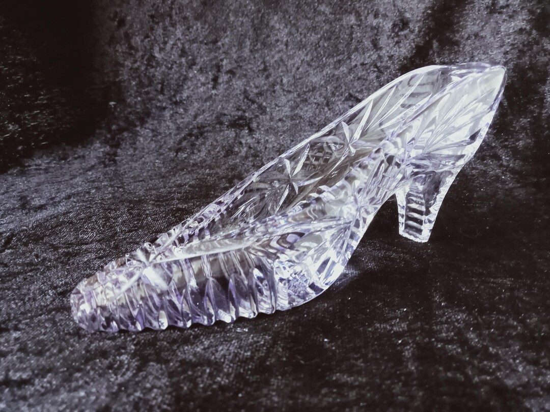Vintage Cut Lilac Crystal Glass Shoe Princess Slipper Ornament Elegant ...